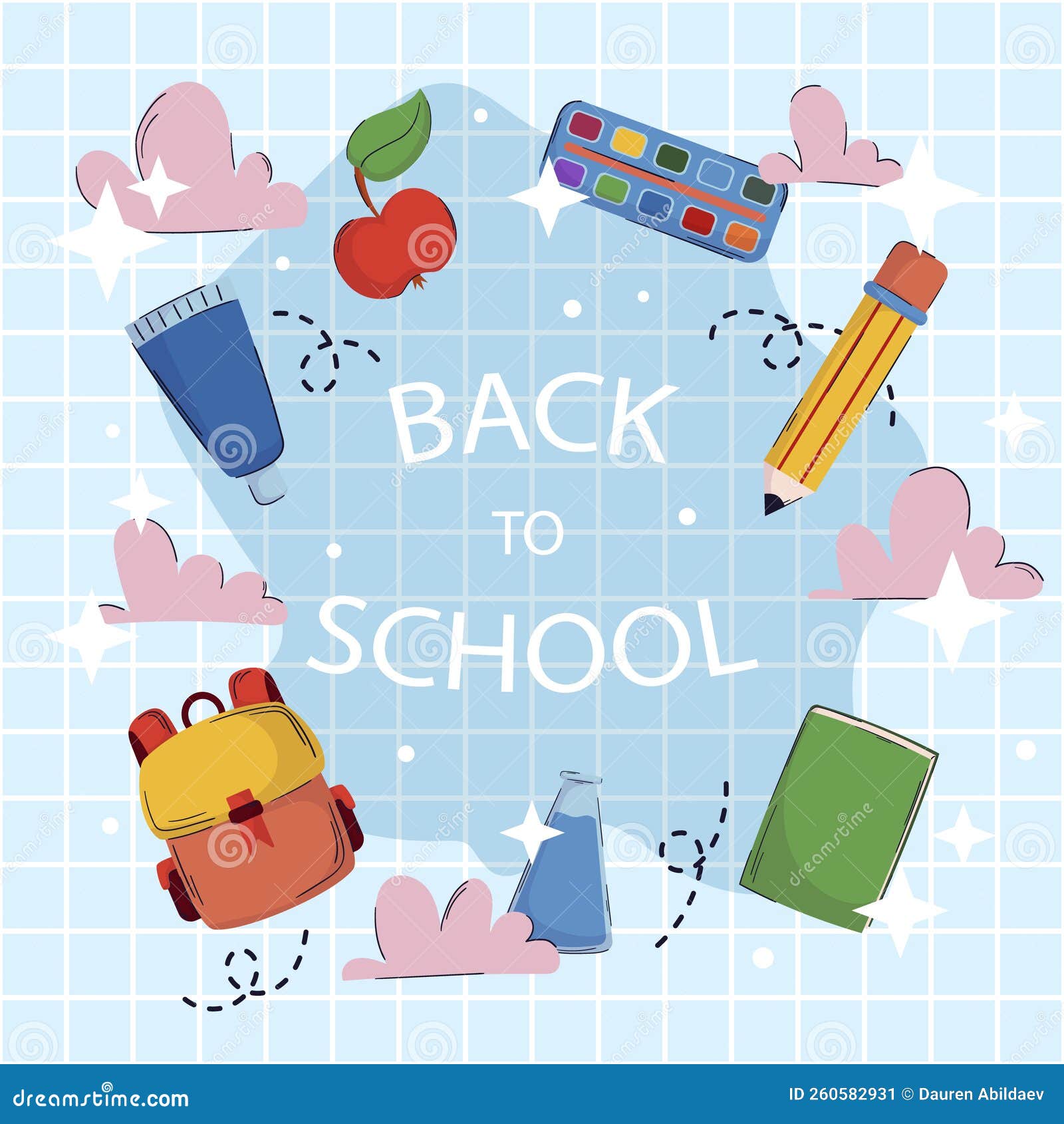 Back To School Hand Drawn Flat Best Vector Illustration Stock Vector ...