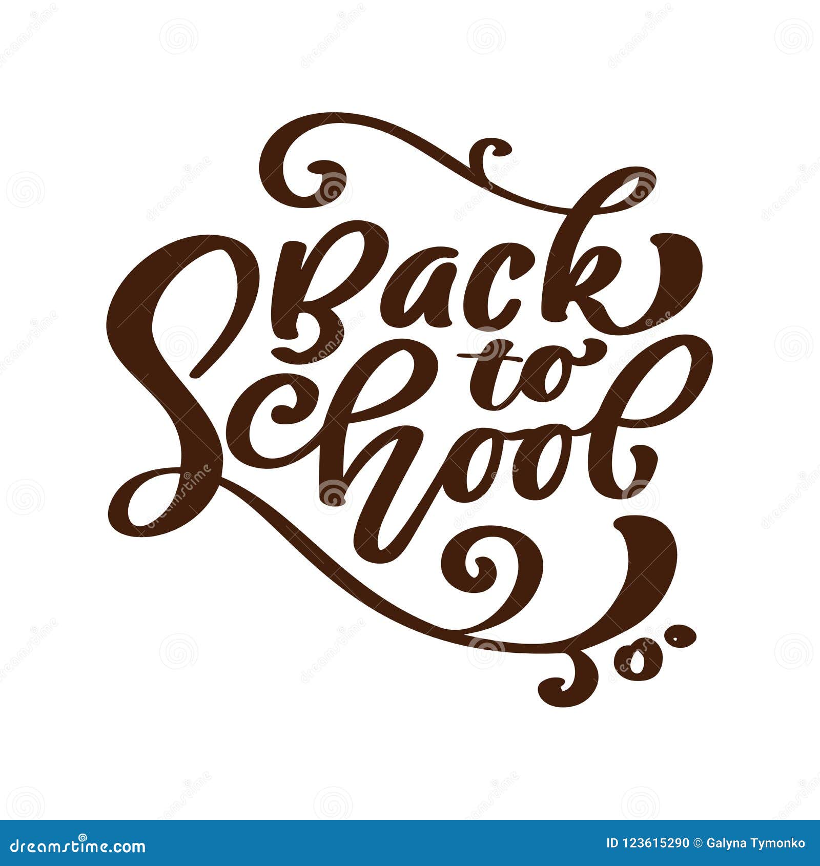 Back To School Handwritten Lettering Text. Label Calligraphy Vector ...