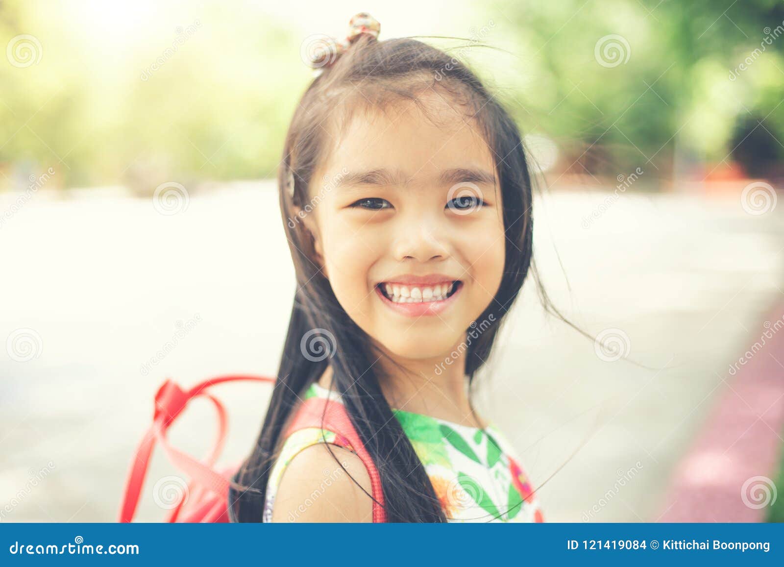 Back To School. Happy Smiling Girl from Elementary School Stock Photo ...
