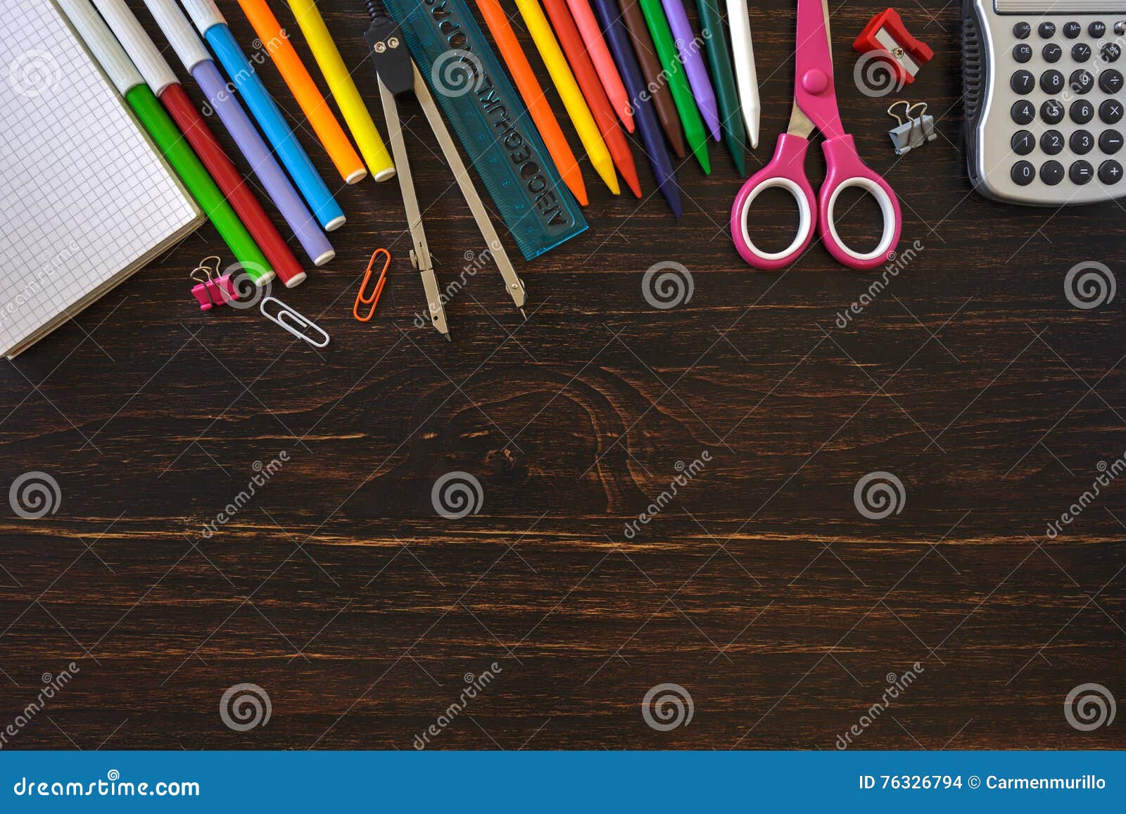Back To School Hero Header Image Stock Photo - Image of wooden ...