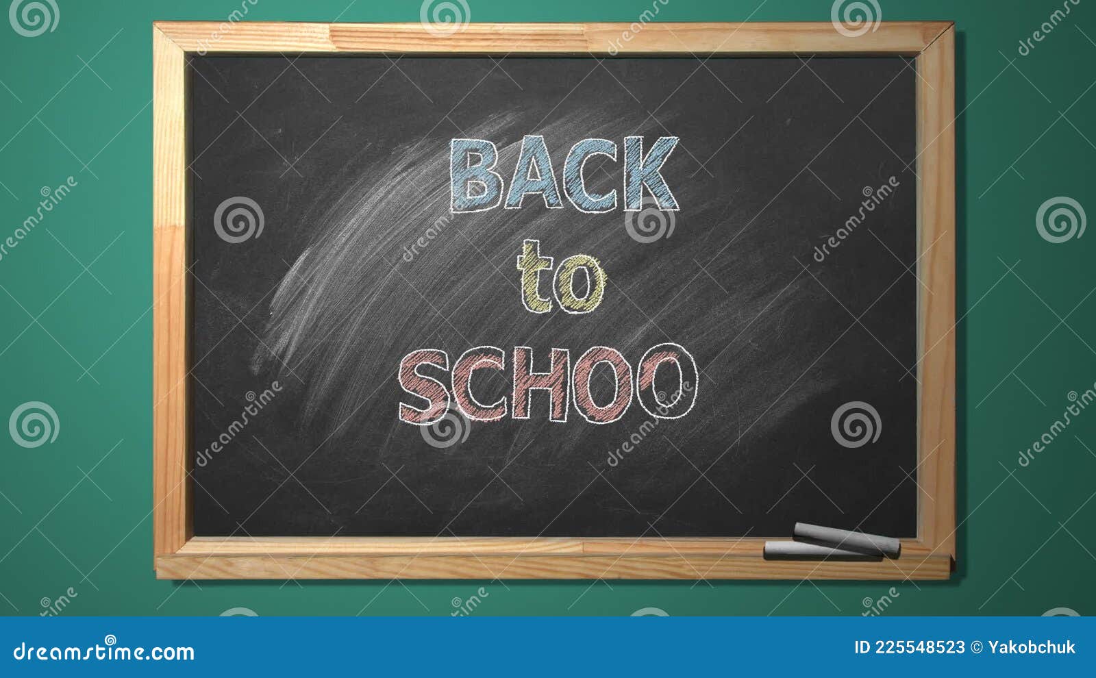 Back To School. Illustration on Blackboard. Stock Video - Video of ...