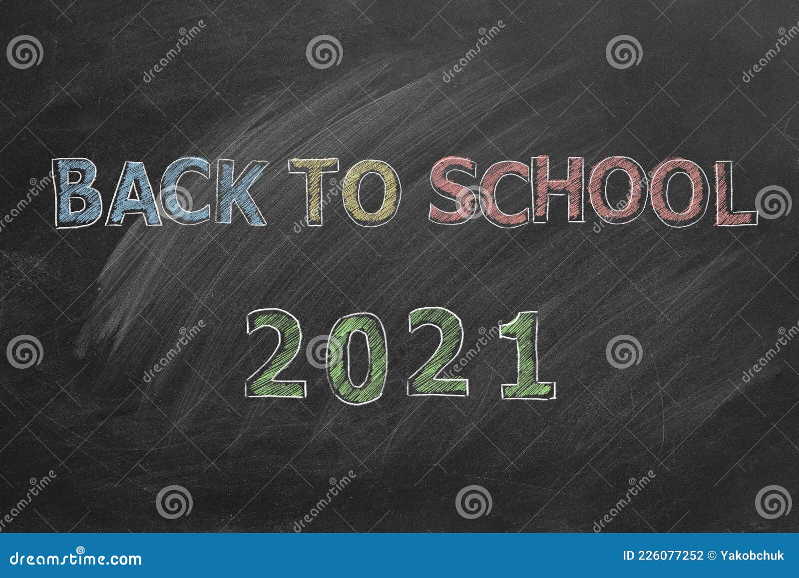 Back To School. Illustration on Blackboard. Stock Photo - Image of ...