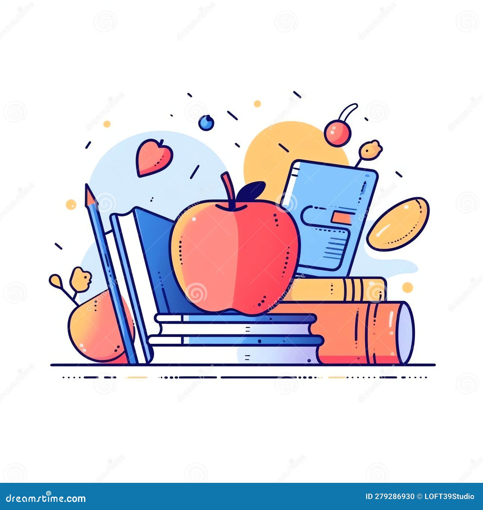 0back_to_school_illustration_concept Stock Photo - Image of design ...