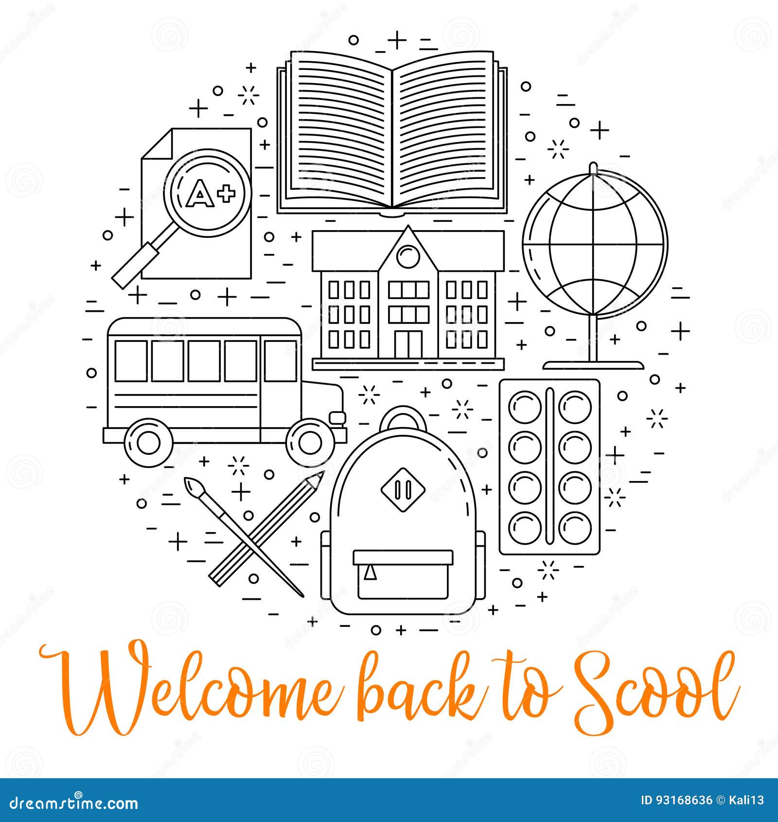 Back To School Illustration Stock Illustration - Illustration of pencil ...
