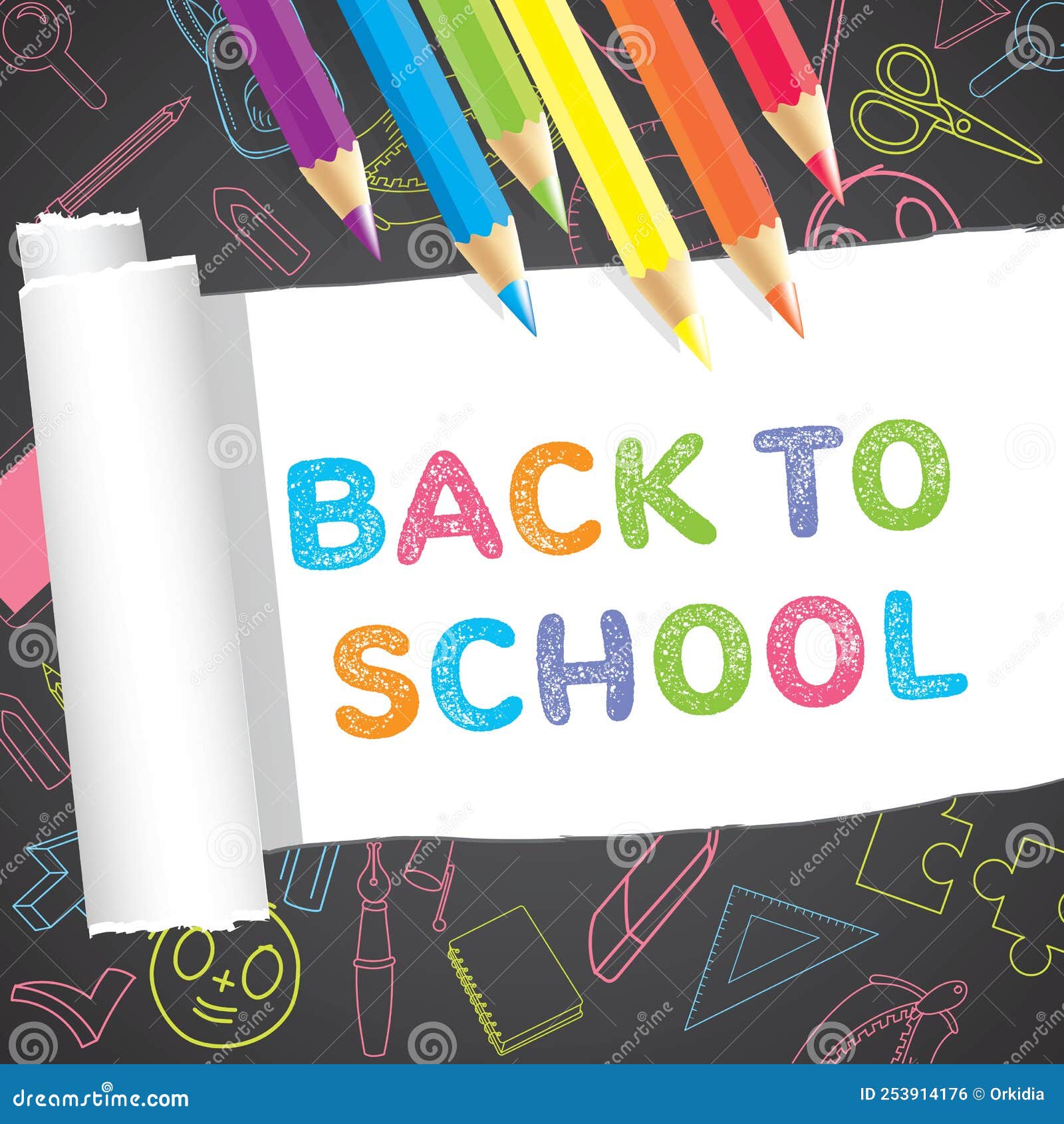 Back To School Illustration Stock Vector - Illustration of back, vector ...