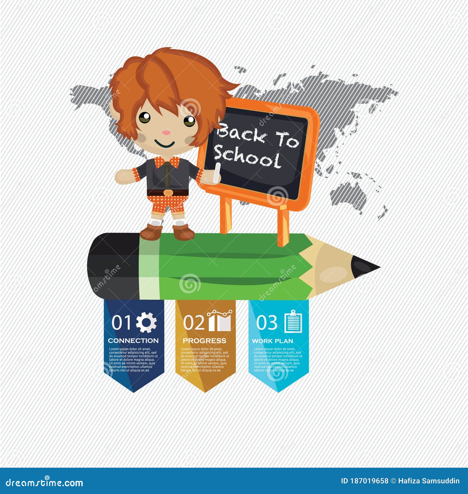 Back To School Infographic. Vector Illustration Decorative Design Stock ...