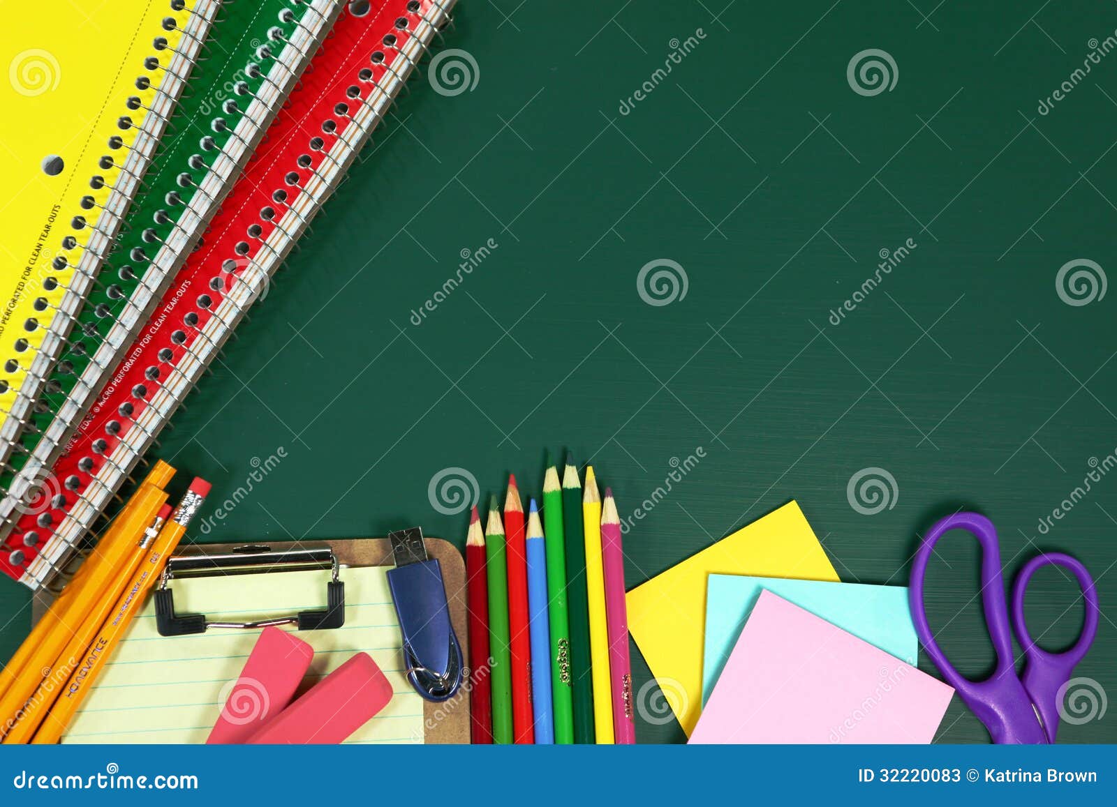 Back To School Items with Copy Space Stock Image - Image of scene, copy ...