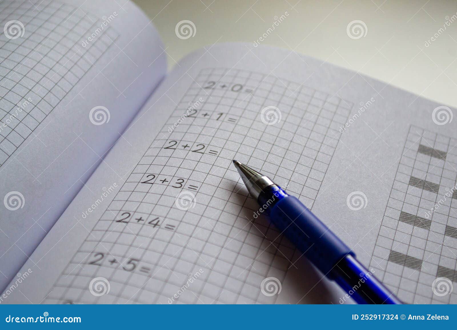 Back To School, Learning To Count and Write Numbers Correctly Stock ...