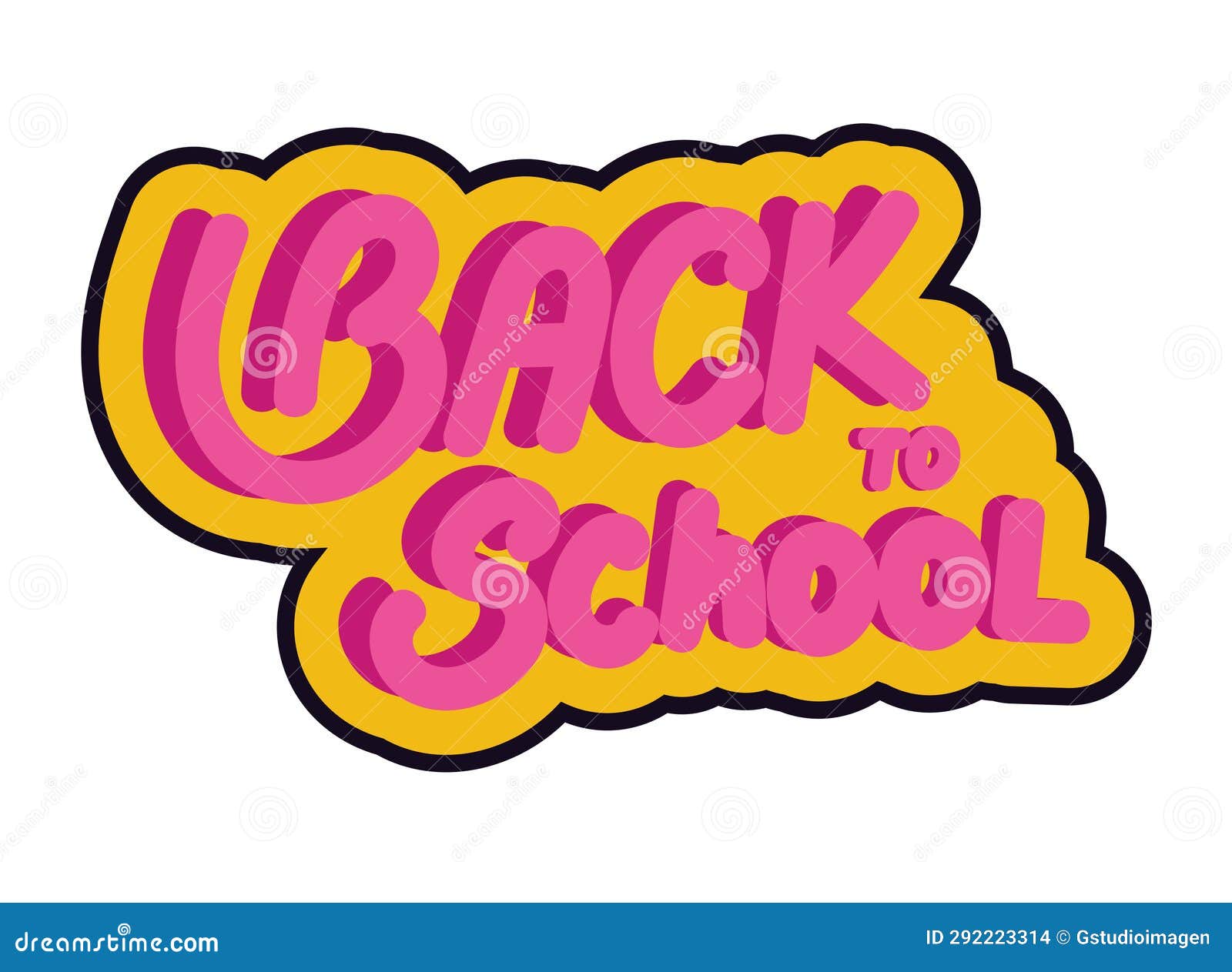 Back to school lettering stock vector. Illustration of vector - 292223314