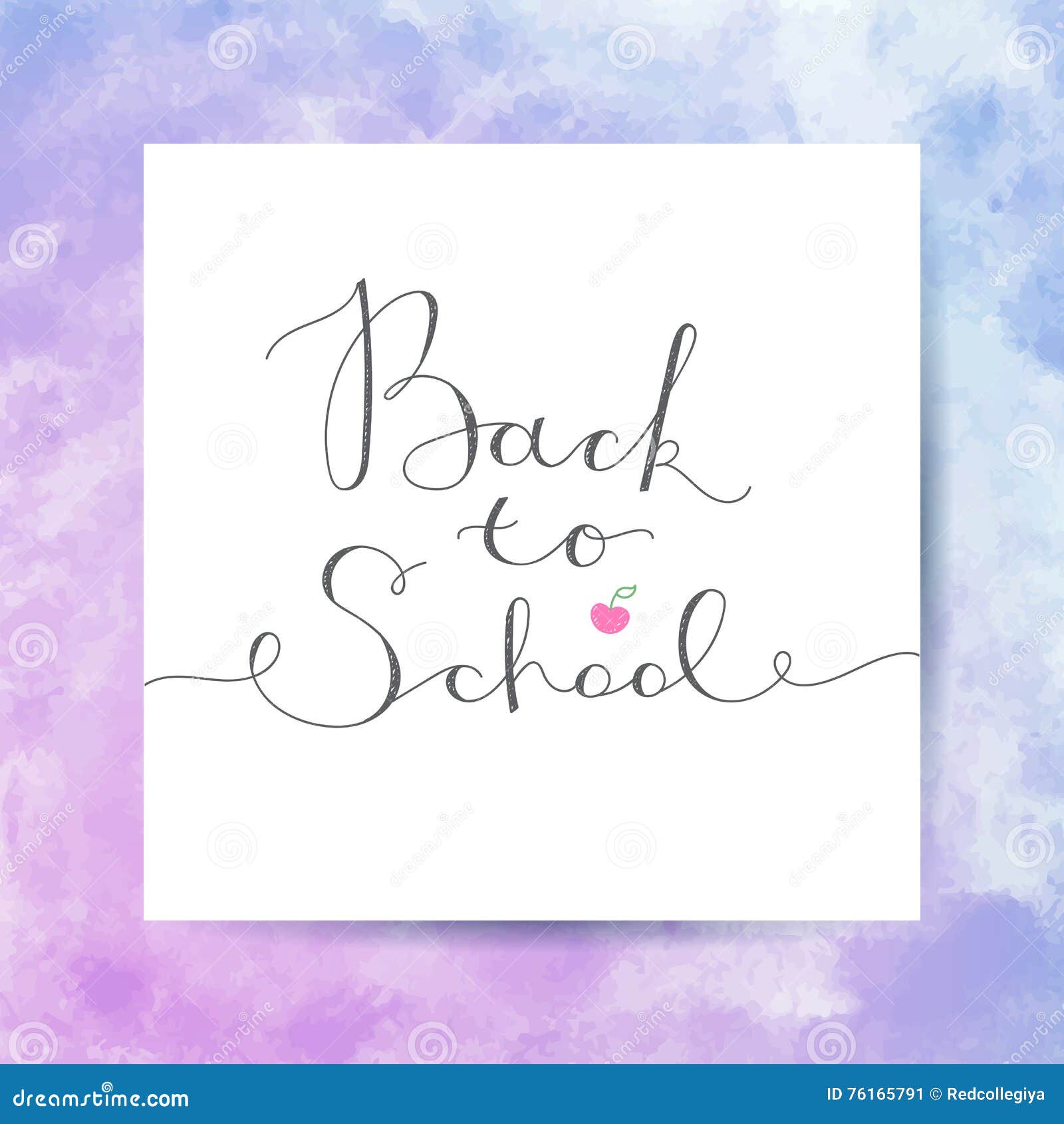 Back to school lettering stock vector. Illustration of card - 76165791