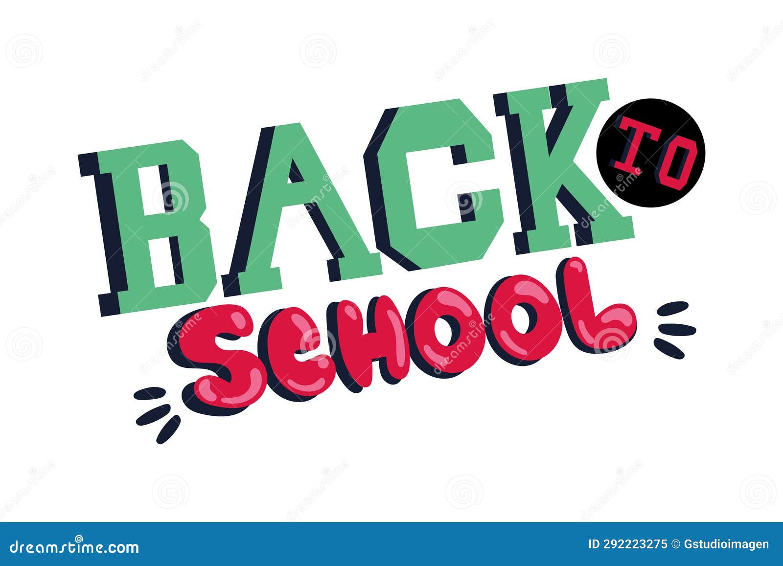 Back to school letters stock vector. Illustration of sign - 292223275