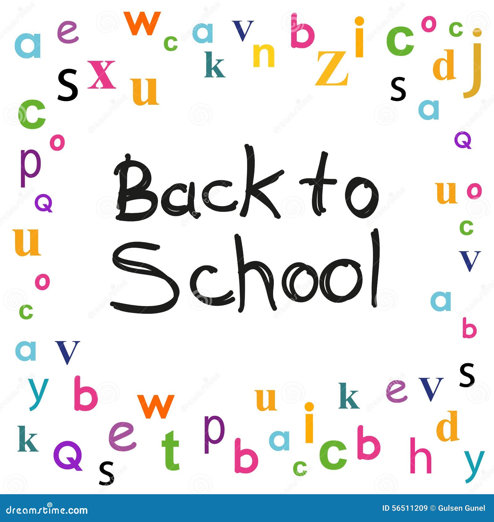 Back To School with Letters Background Stock Vector - Illustration of ...
