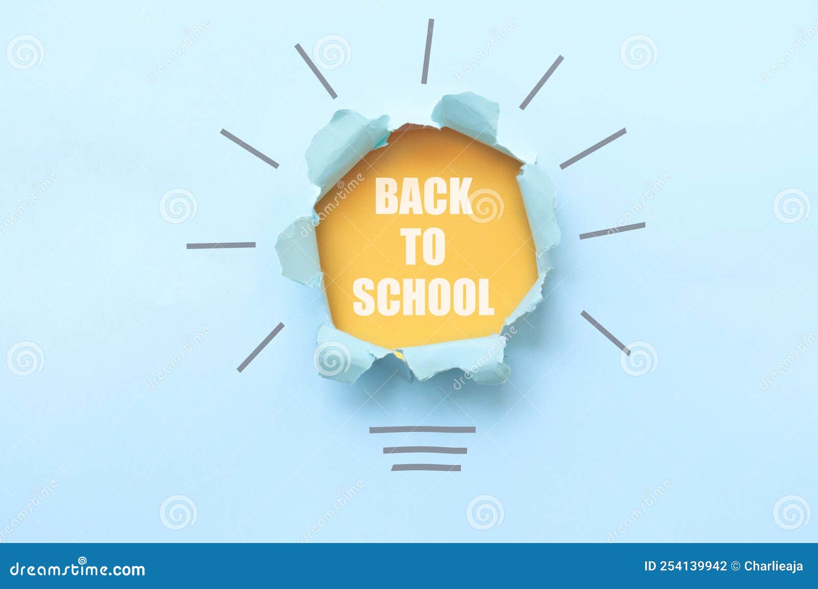 Back To School Light Bulb Concept Stock Photo - Image of advert, icon ...