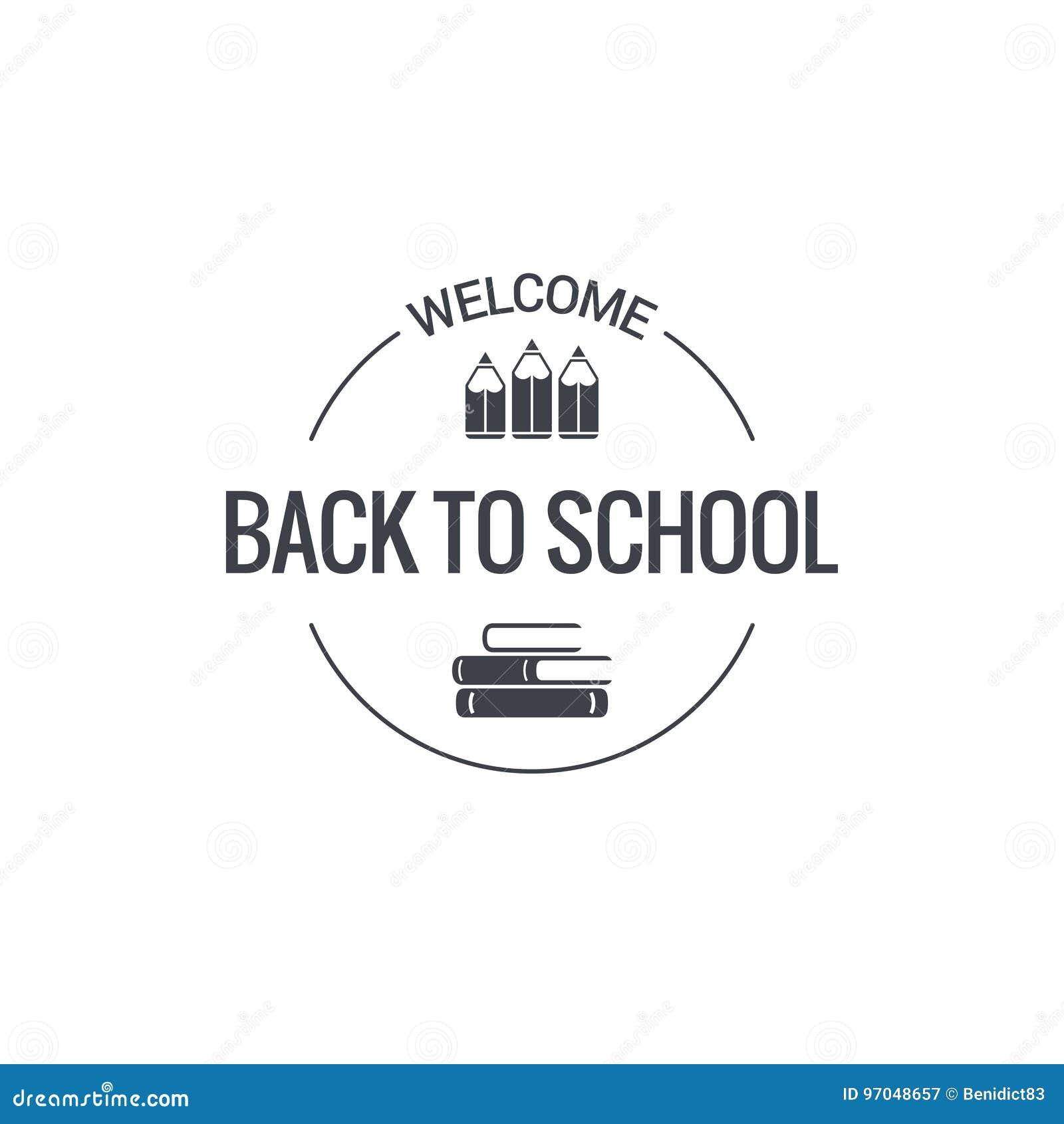 Back To School Logo Design Background Stock Vector - Illustration of ...