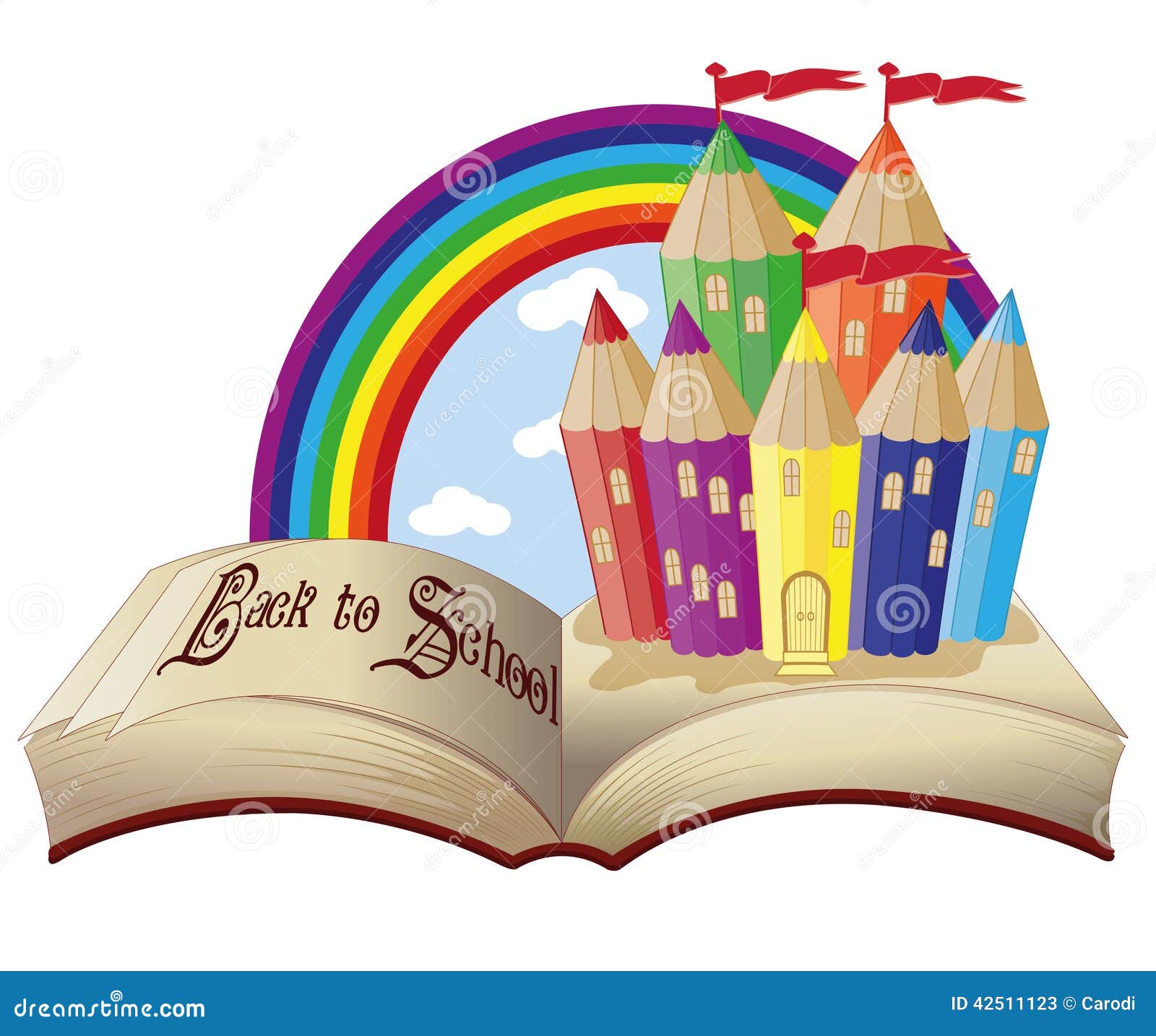 Kid In School Of Magic At Class. Boy With Wand Casting Spell On Toad In ...