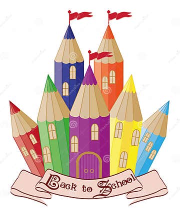 Back To School. Magic School Castle Stock Vector - Illustration of ...