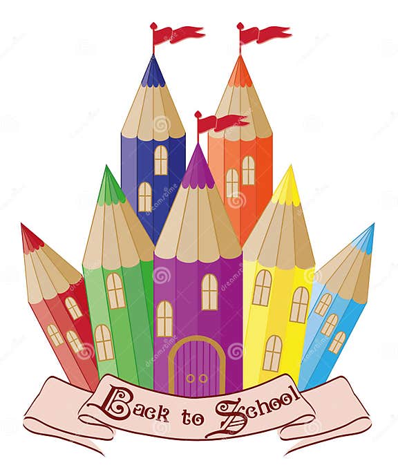 Back To School. Magic School Castle Stock Vector - Illustration of ...