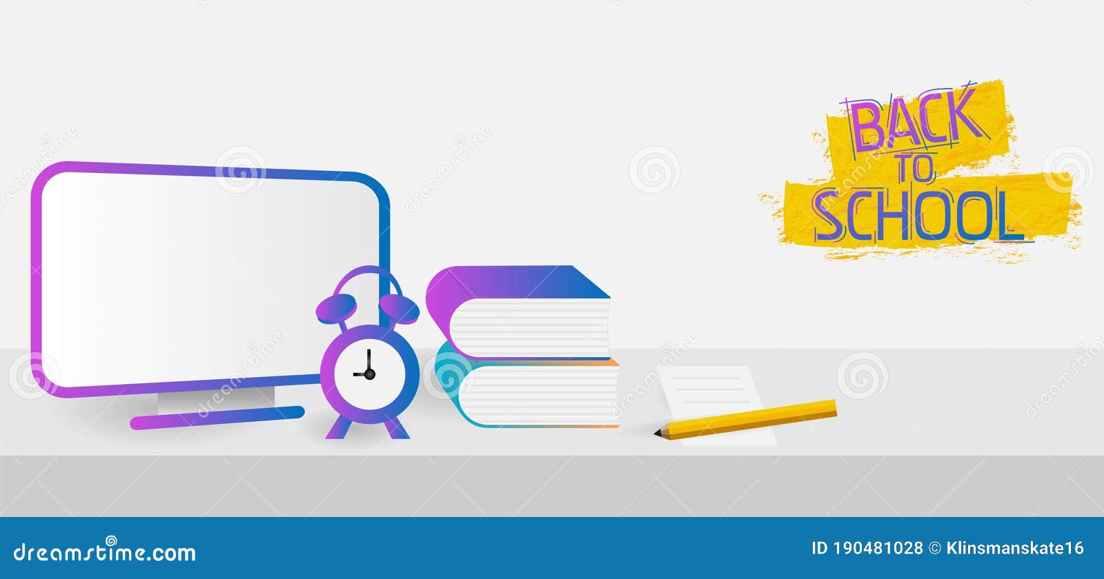 Back To School Modern Style Gradient Design Background Stock ...