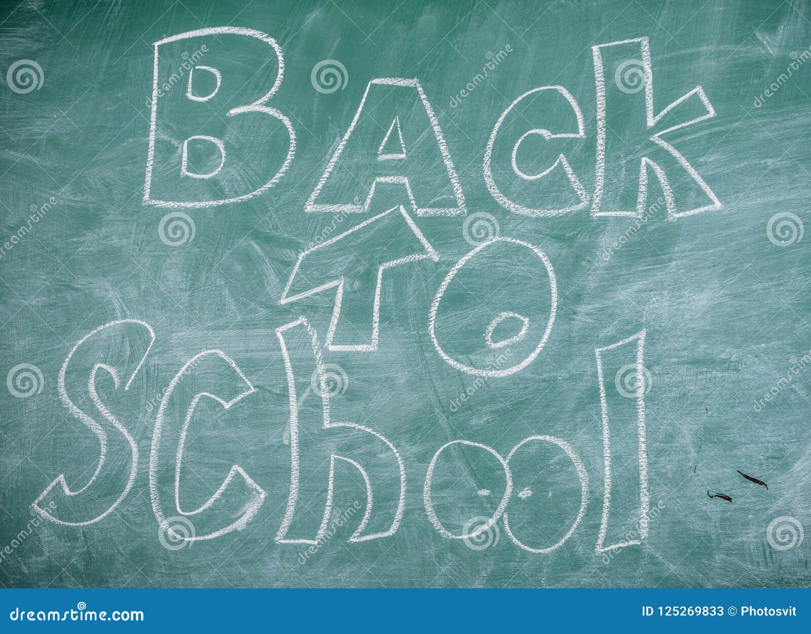 Back To School it is Never Late To Study. Chalkboard with Inscription ...