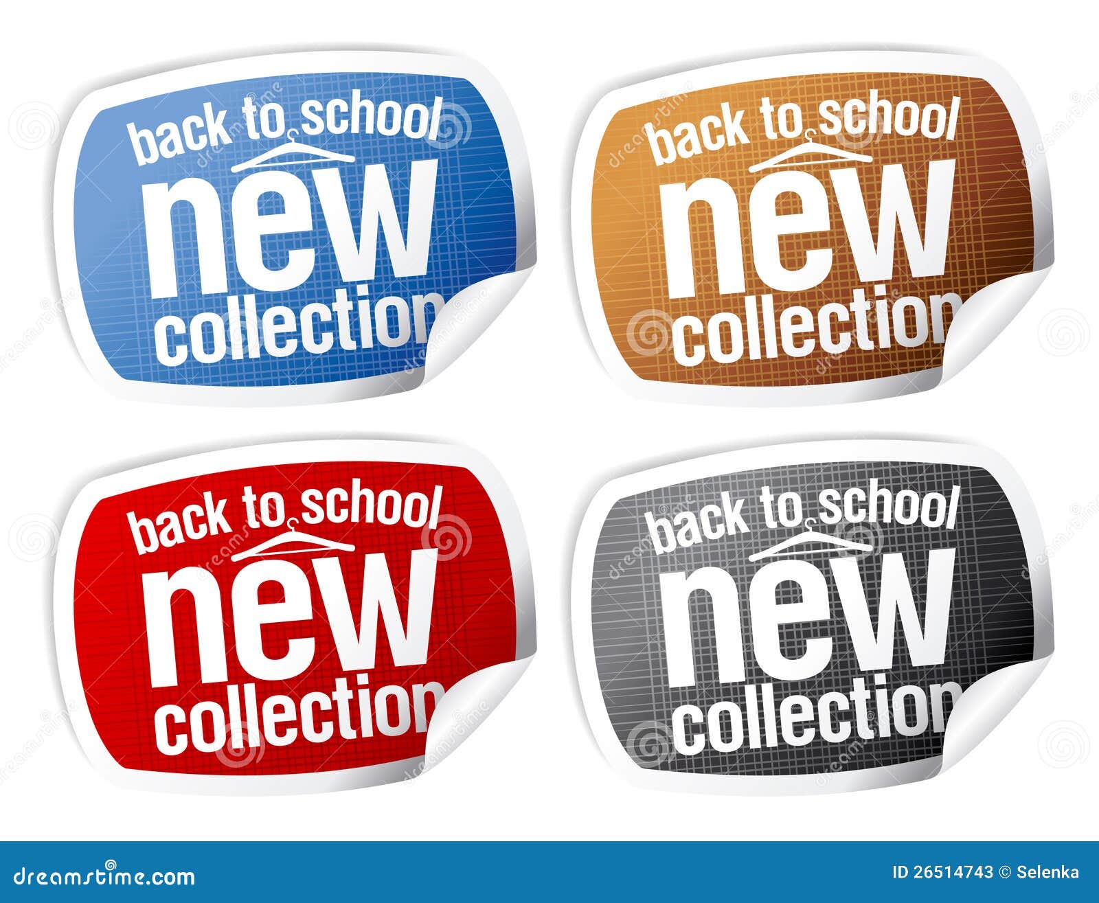 Back To School - New Collection Stickers. Stock Vector - Illustration ...