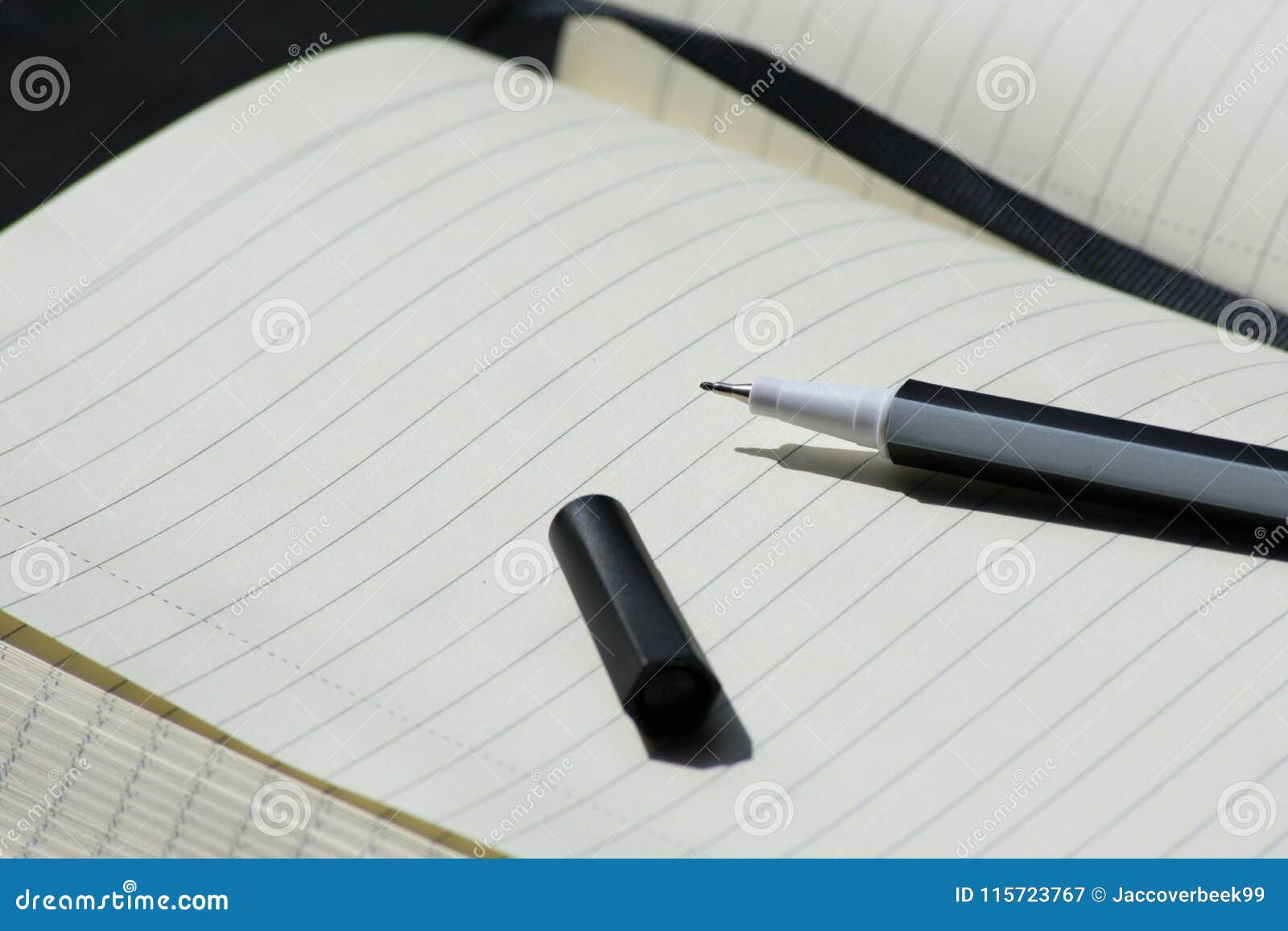 Back To School Noteblock Notebook Black Writing Pen Notes Summer Stock ...