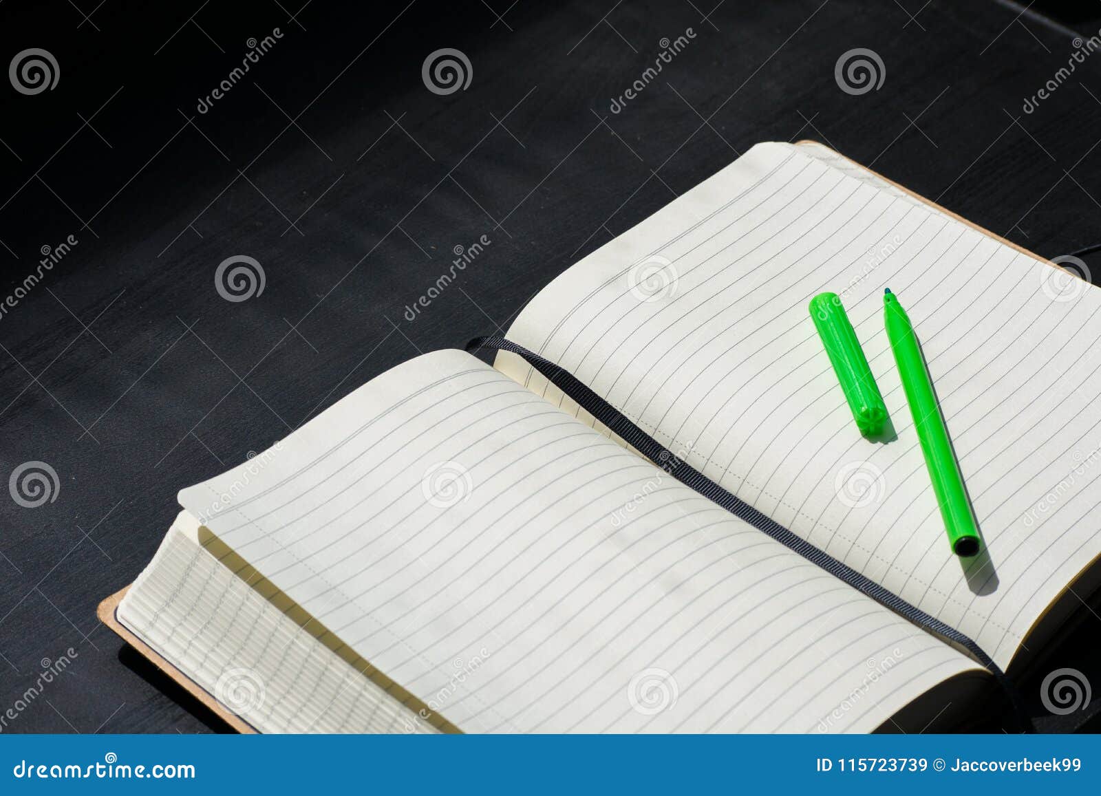 Back To School Noteblock Notebook Green Marker Color Notes Summer Stock ...