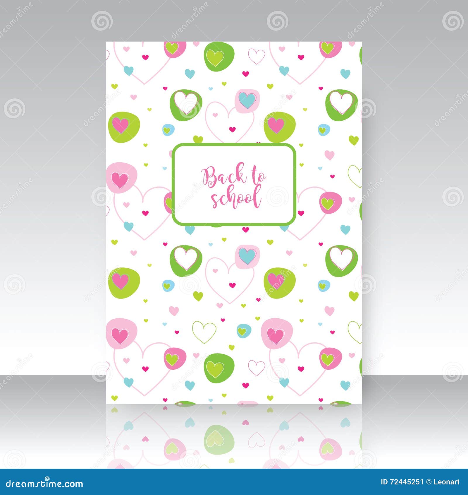 Back To School, Notebook Cover, Seamless Pattern Included Stock Vector ...