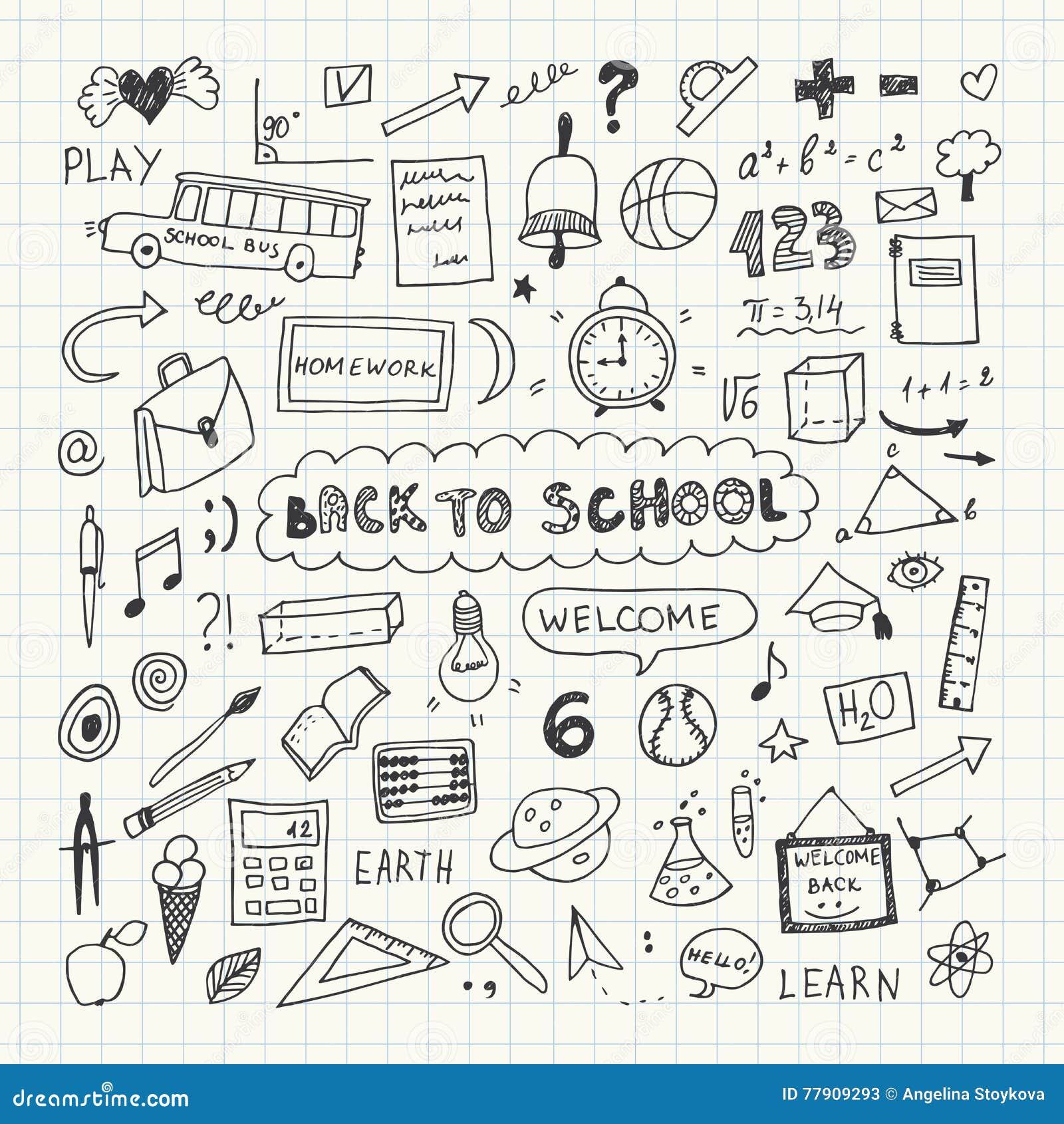 High School Notebook Doodles