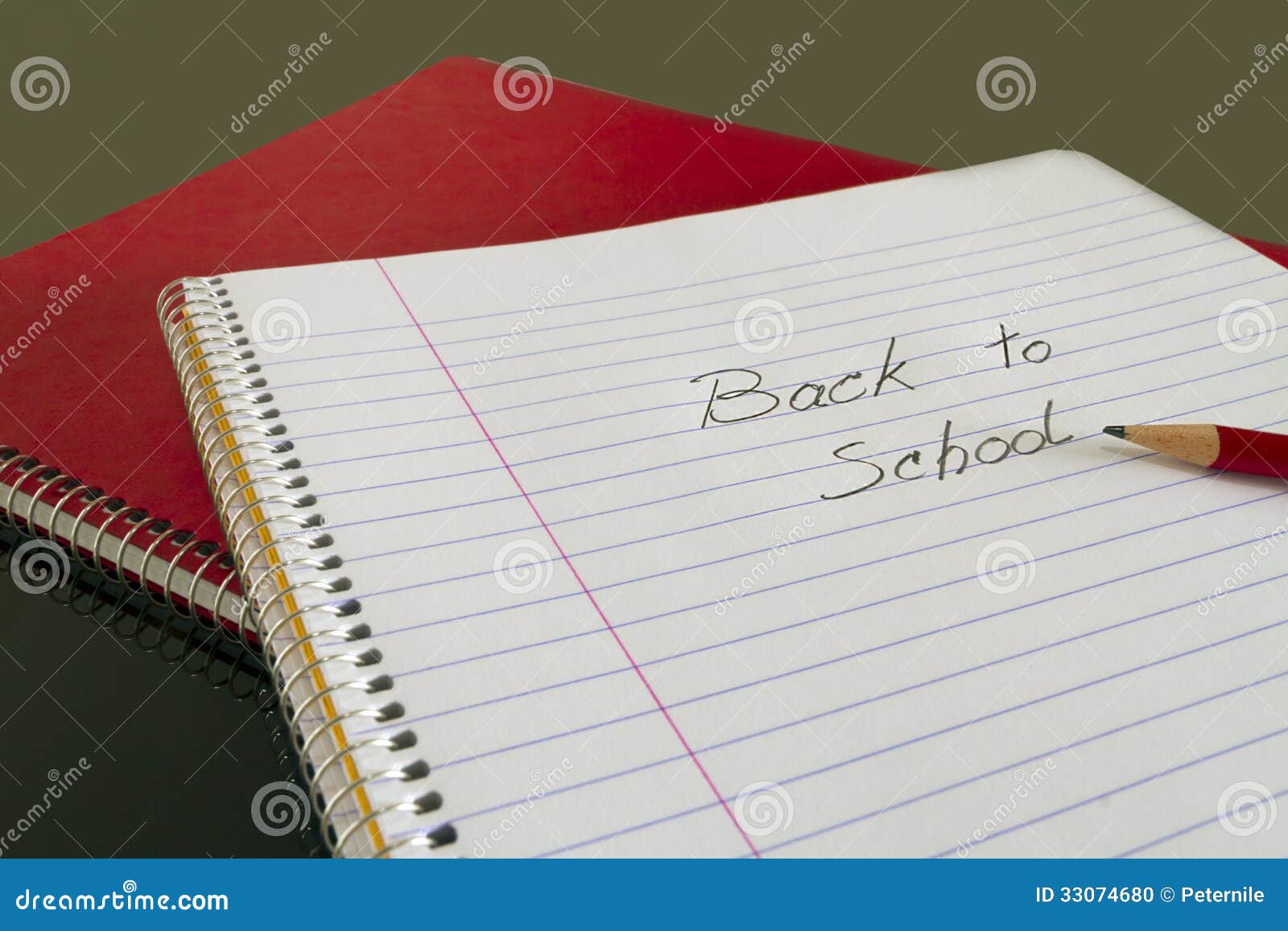 Back to school in notebook stock photo. Image of education - 33074680
