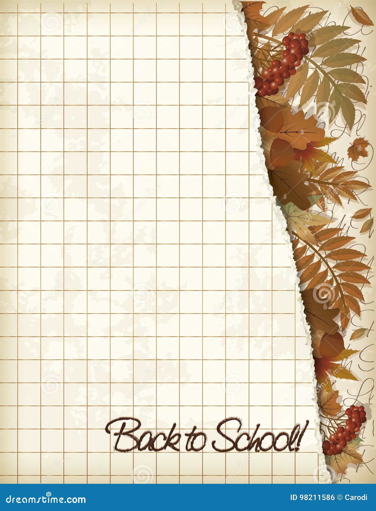 Back To School in Old Style Card, Vector Stock Vector - Illustration of ...