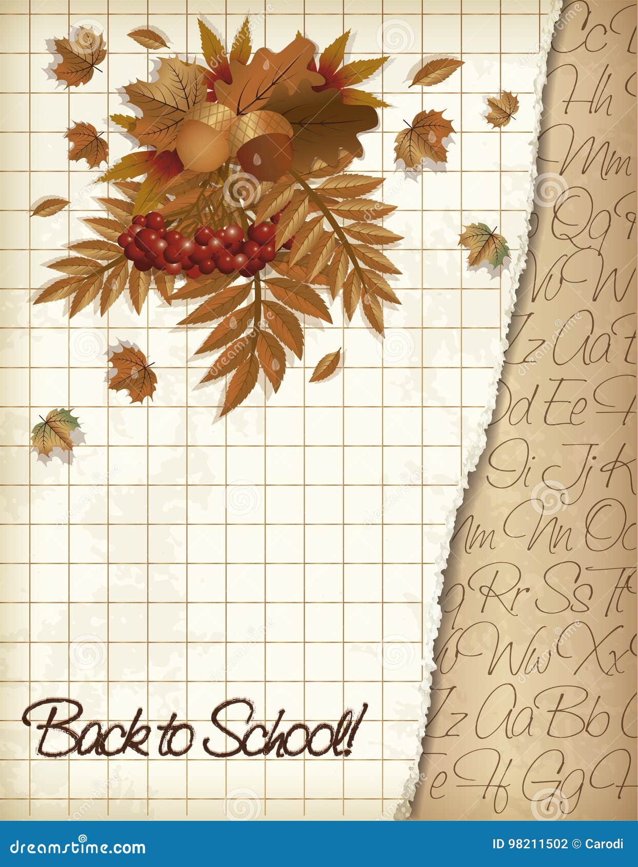 Back To School Old Style Wallpaper, Vector Stock Vector - Illustration ...