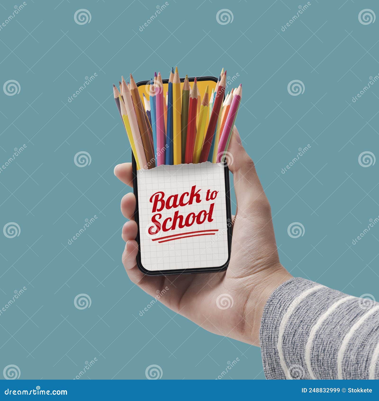 Back To School and Online Learning Stock Image - Image of colorful ...
