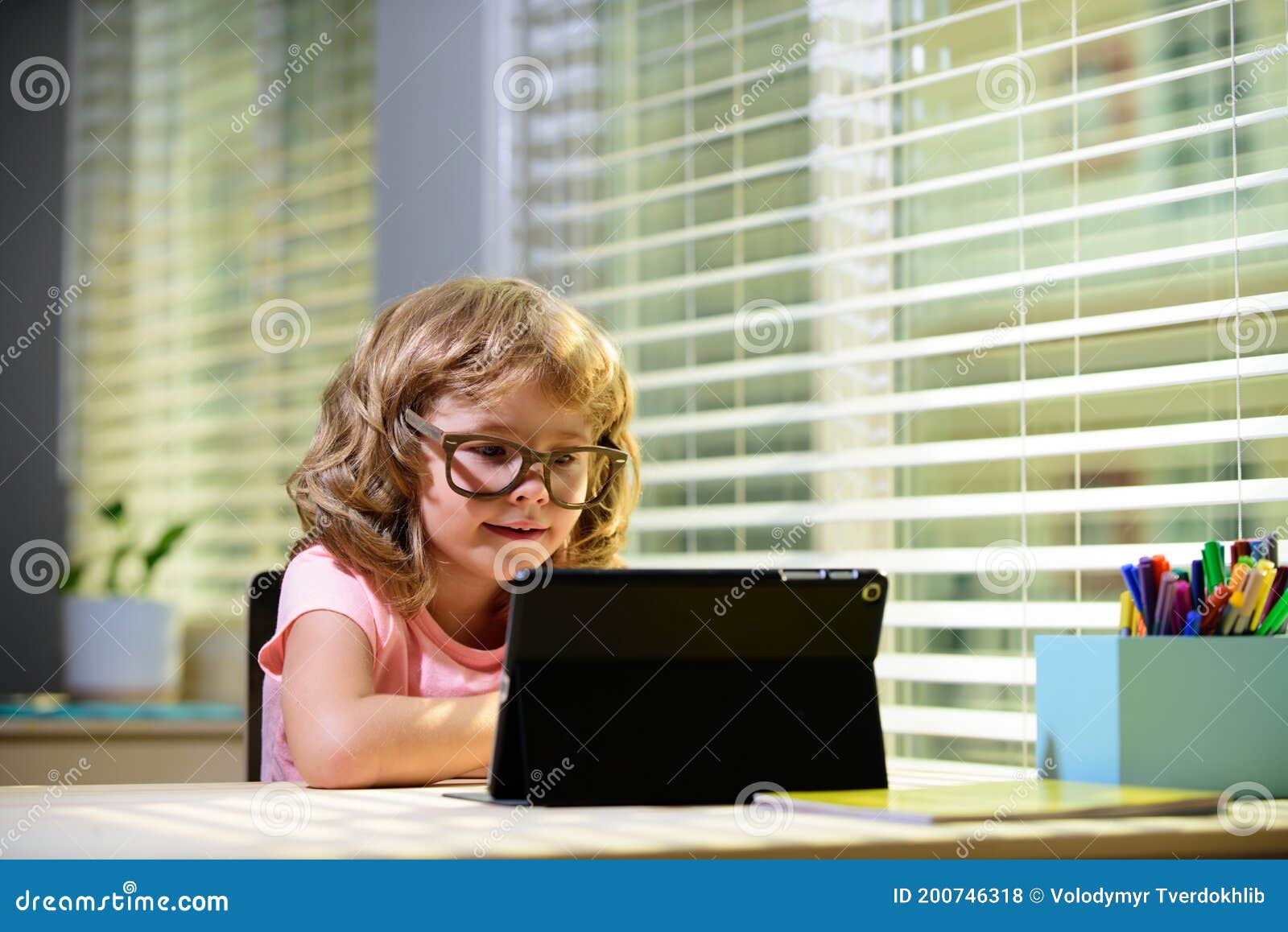 Back To School. Online Remote Learning Stock Photo - Image of ...