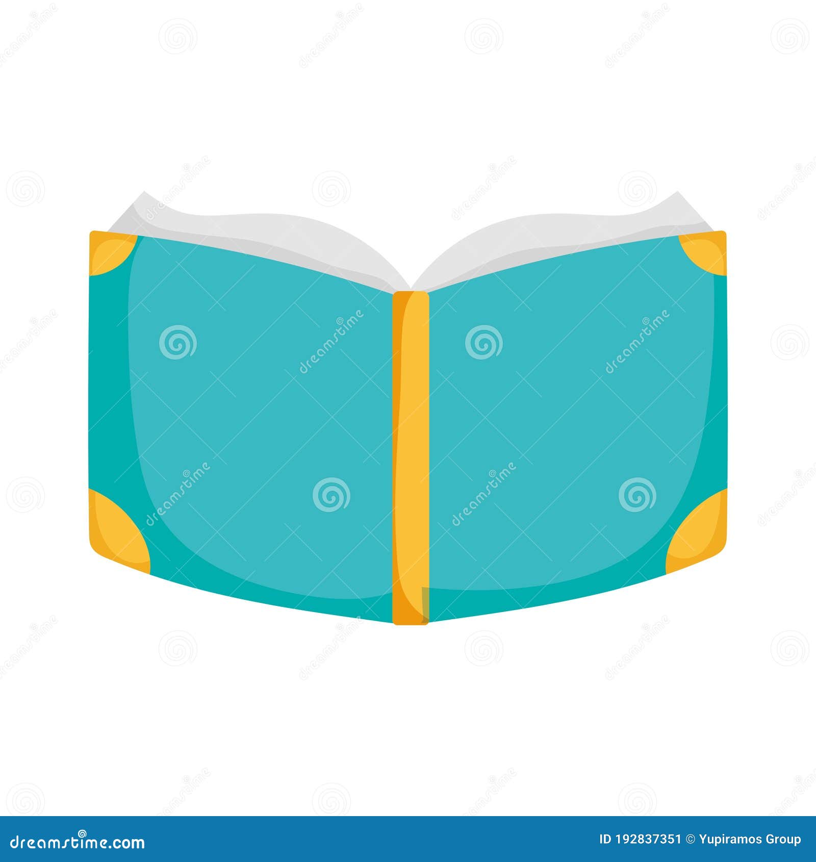 Back To School, Open Book Learn Elementary Education Cartoon Stock ...