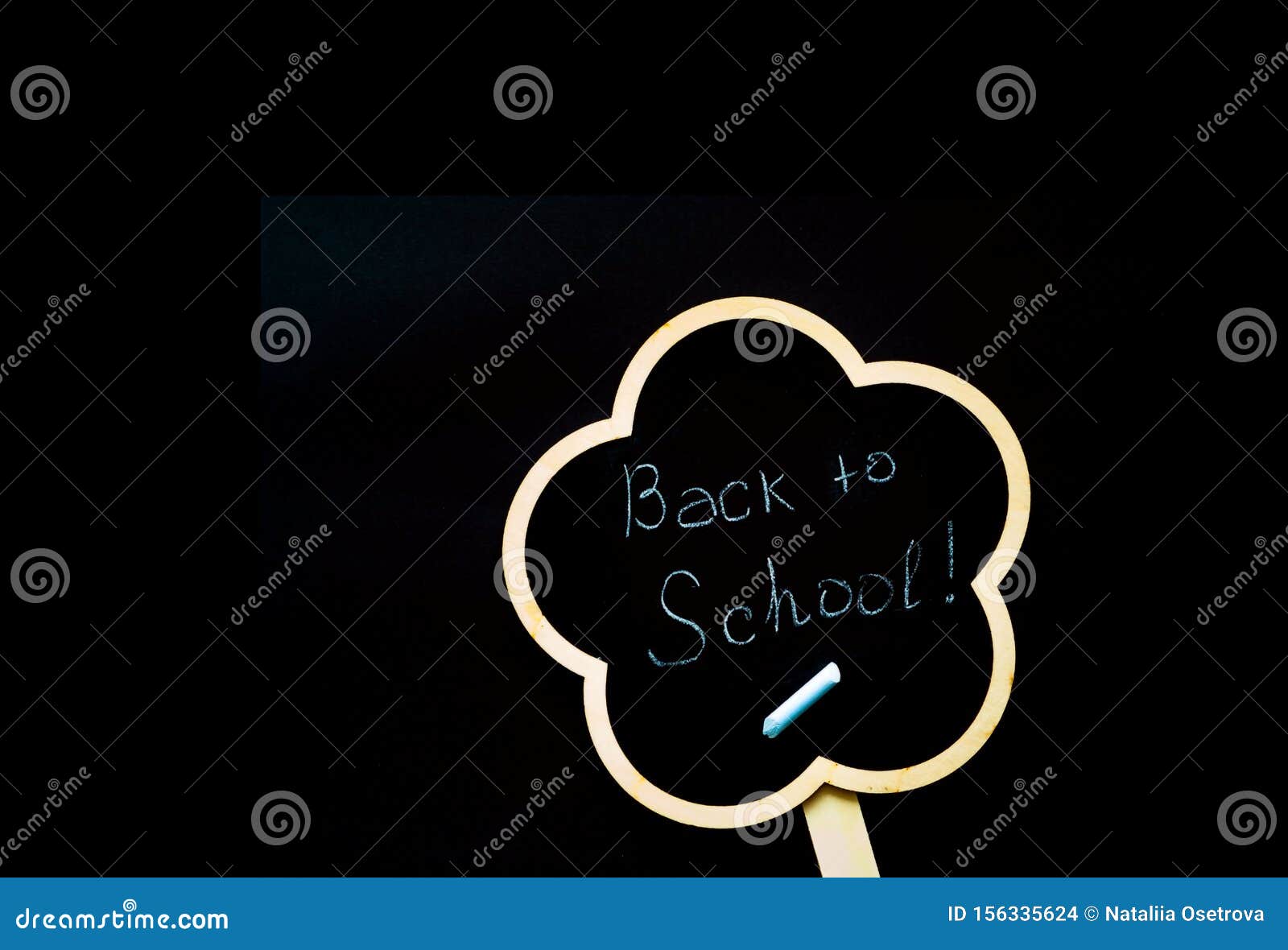 Back To School Over Chalkboard Background. Close-up Stock Photo - Image ...