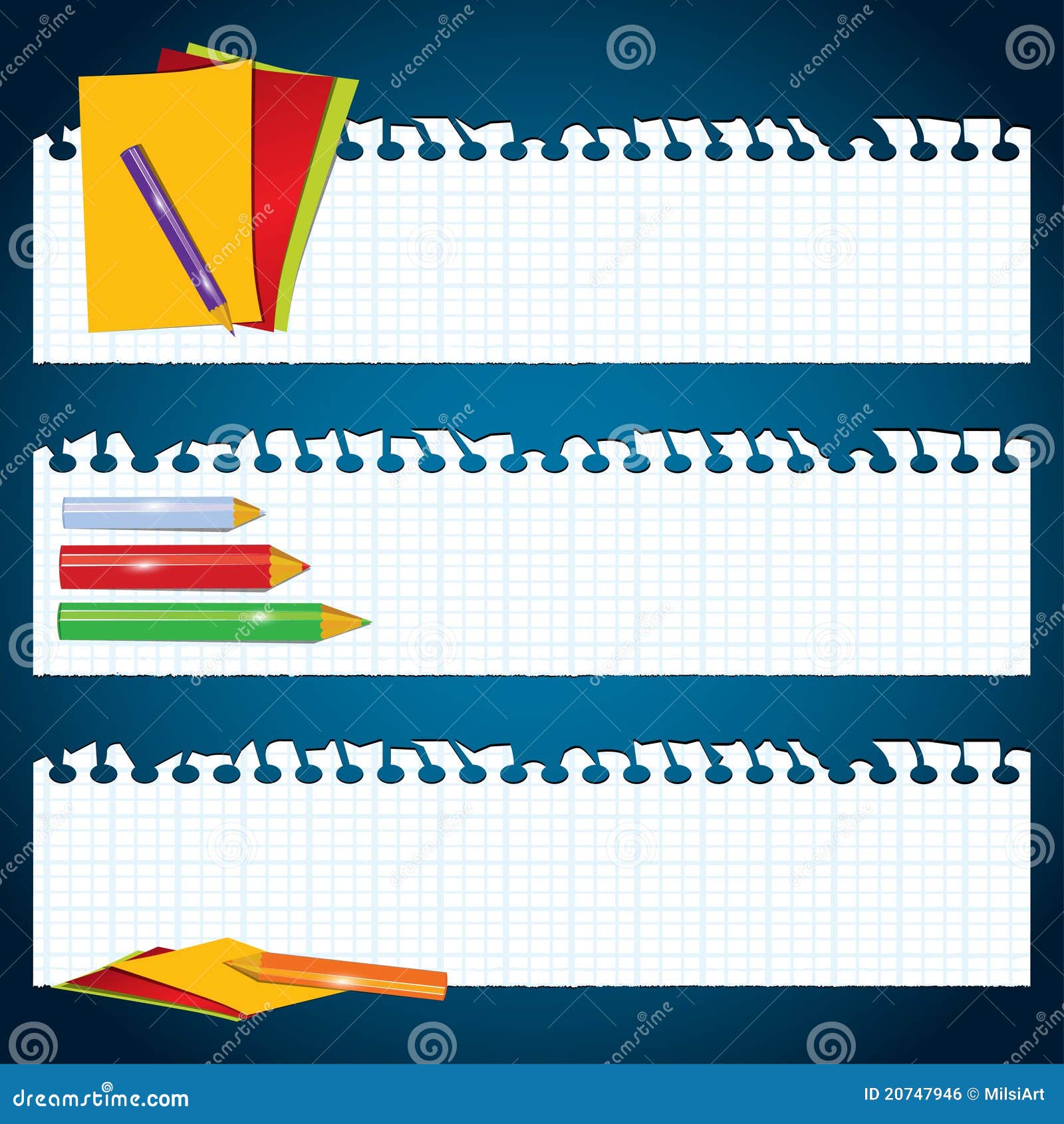 Back To School Paper Banners Stock Vector - Illustration of edges ...