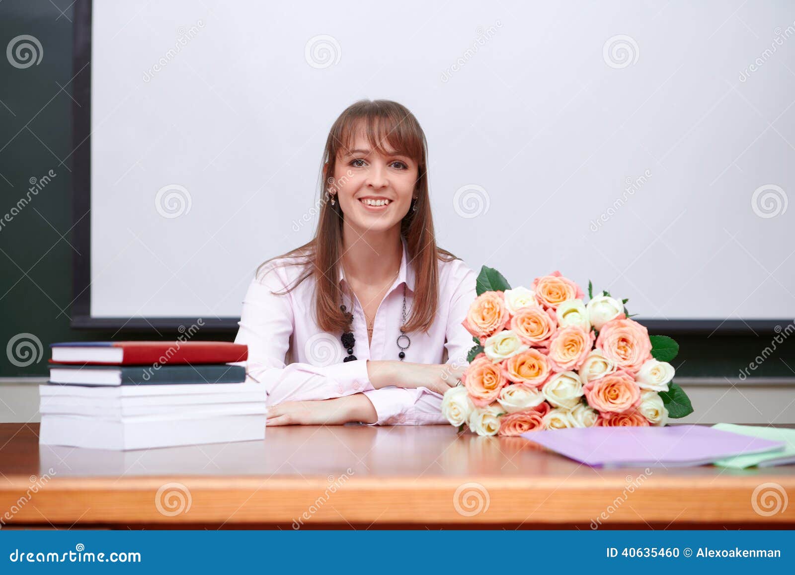 Back To School. Portrait of Teacher. Stock Photo - Image of serious ...