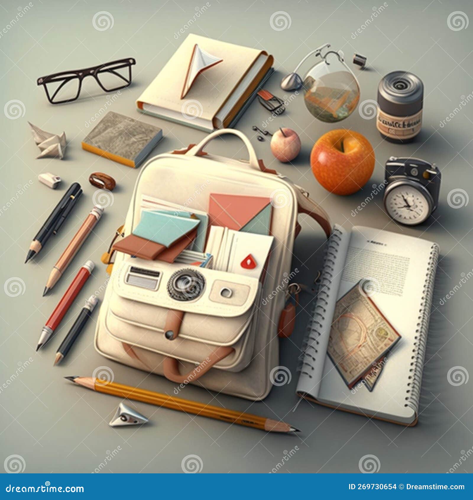 Back To School Poster Education Stuff and Tools, Banner Design Stock ...