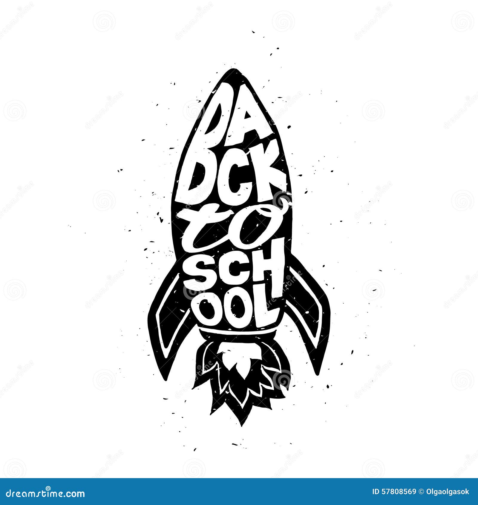 Back To School Poster with Rocket Stock Vector - Illustration of rocket ...