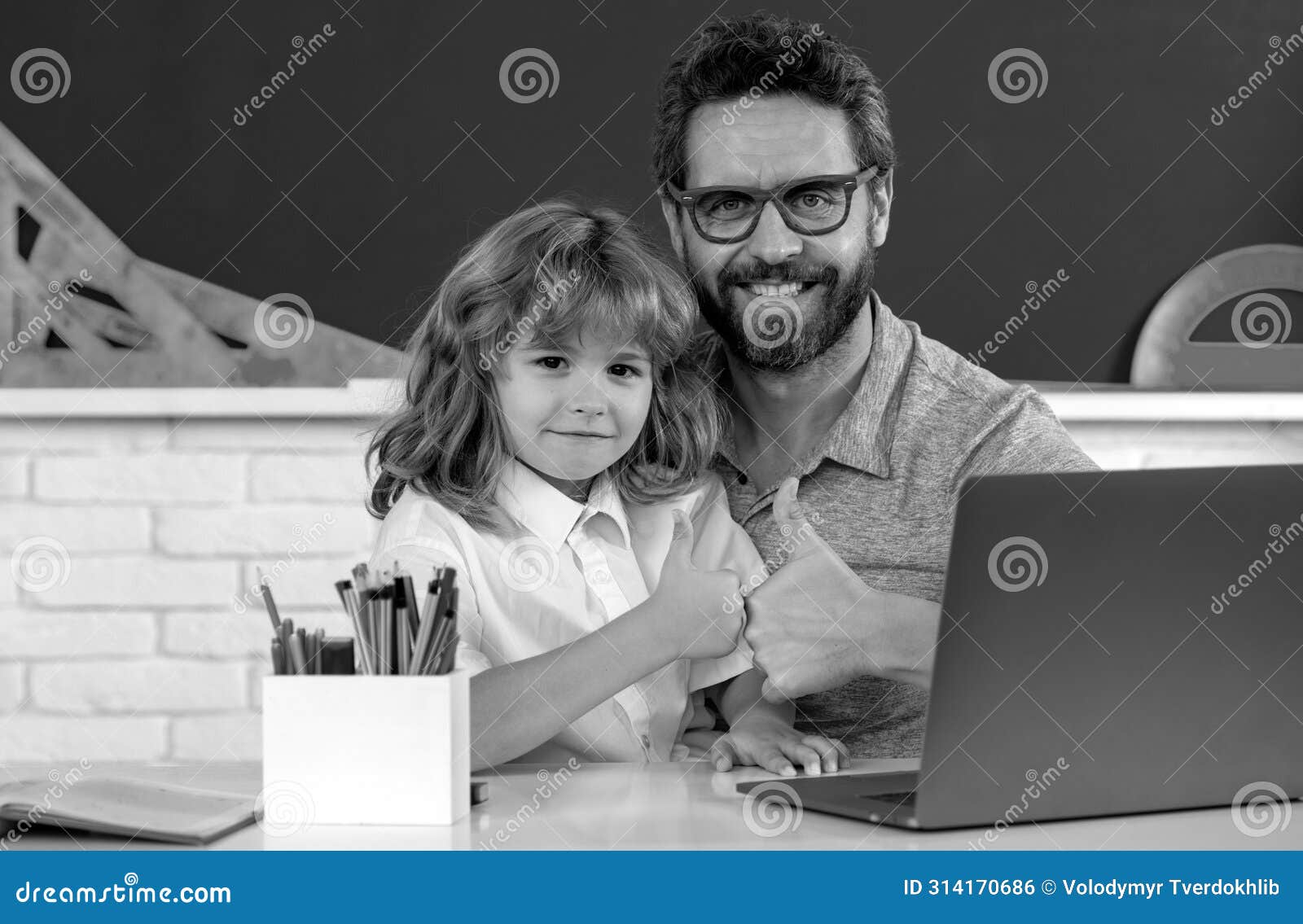 Back To School. Pupil Kid Student and Teacher Tutor in Classroom at ...