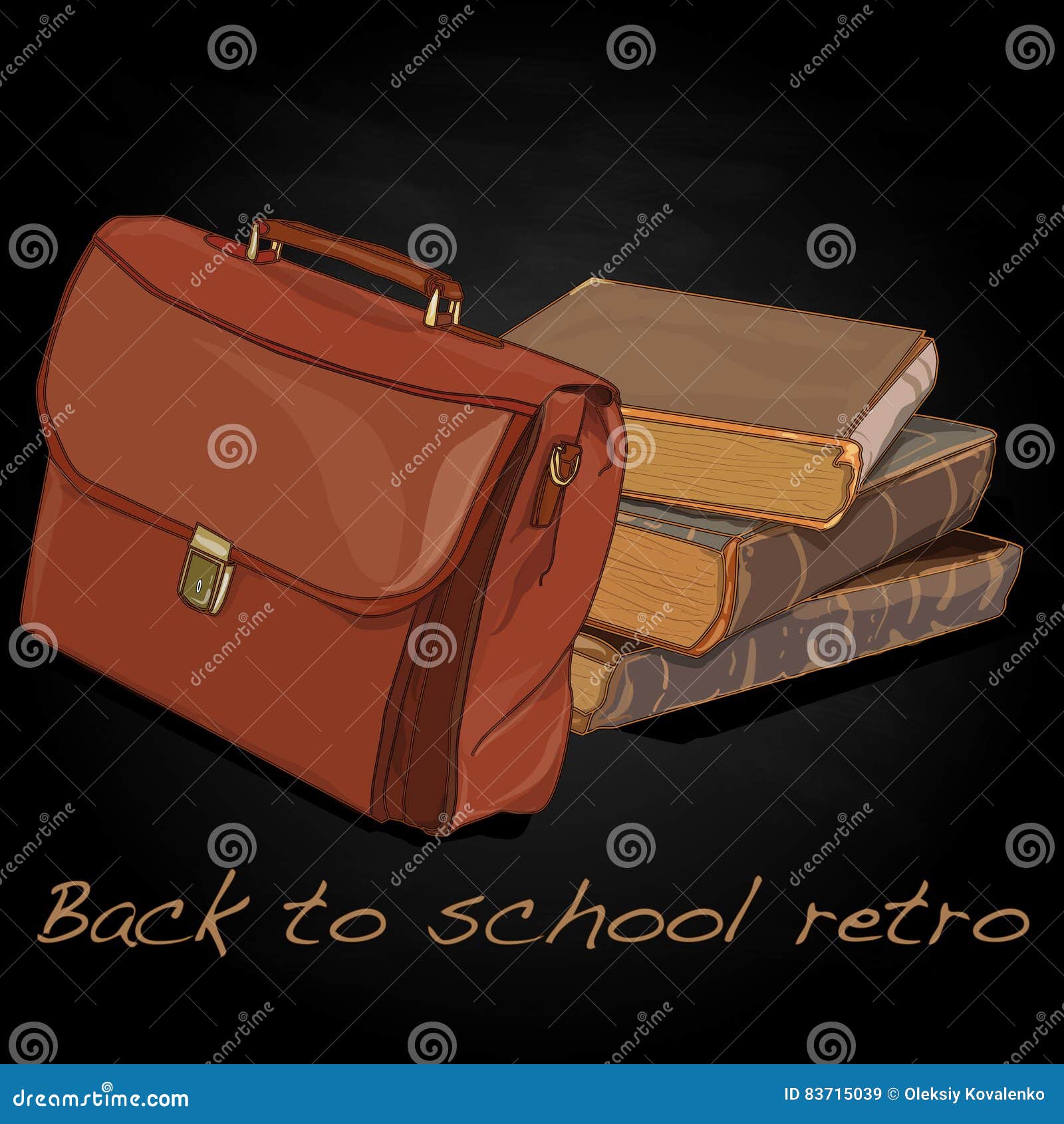 Back To School Retro Vector Stock Vector - Illustration of study, desk ...