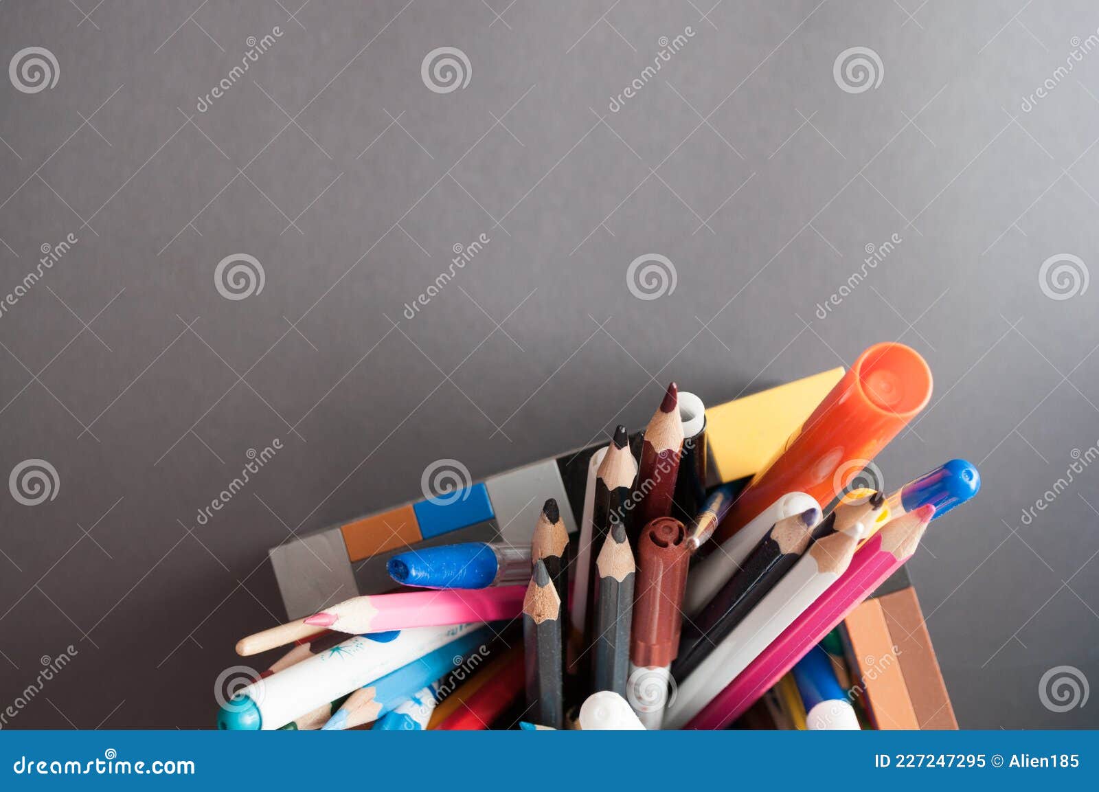 School Supplies at the Table Stock Image - Image of education, supplies ...