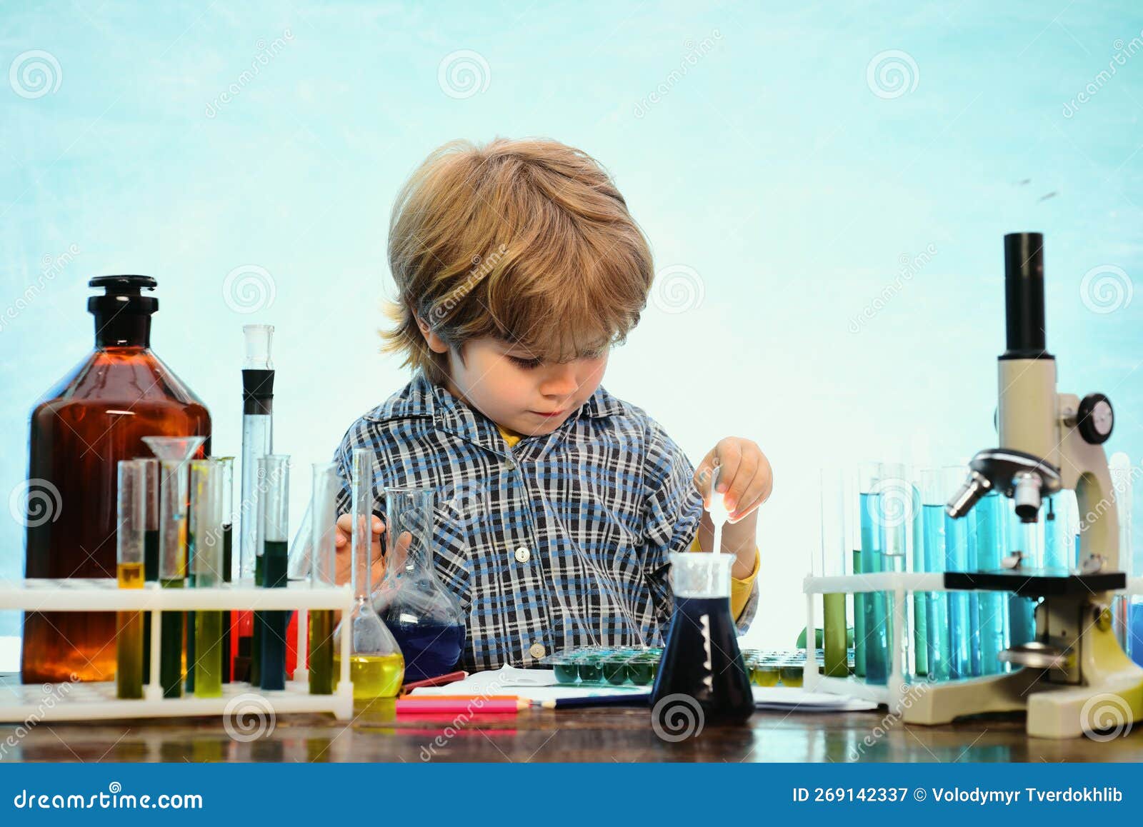 Back To School. Science and Education Concept. it Was a Little ...