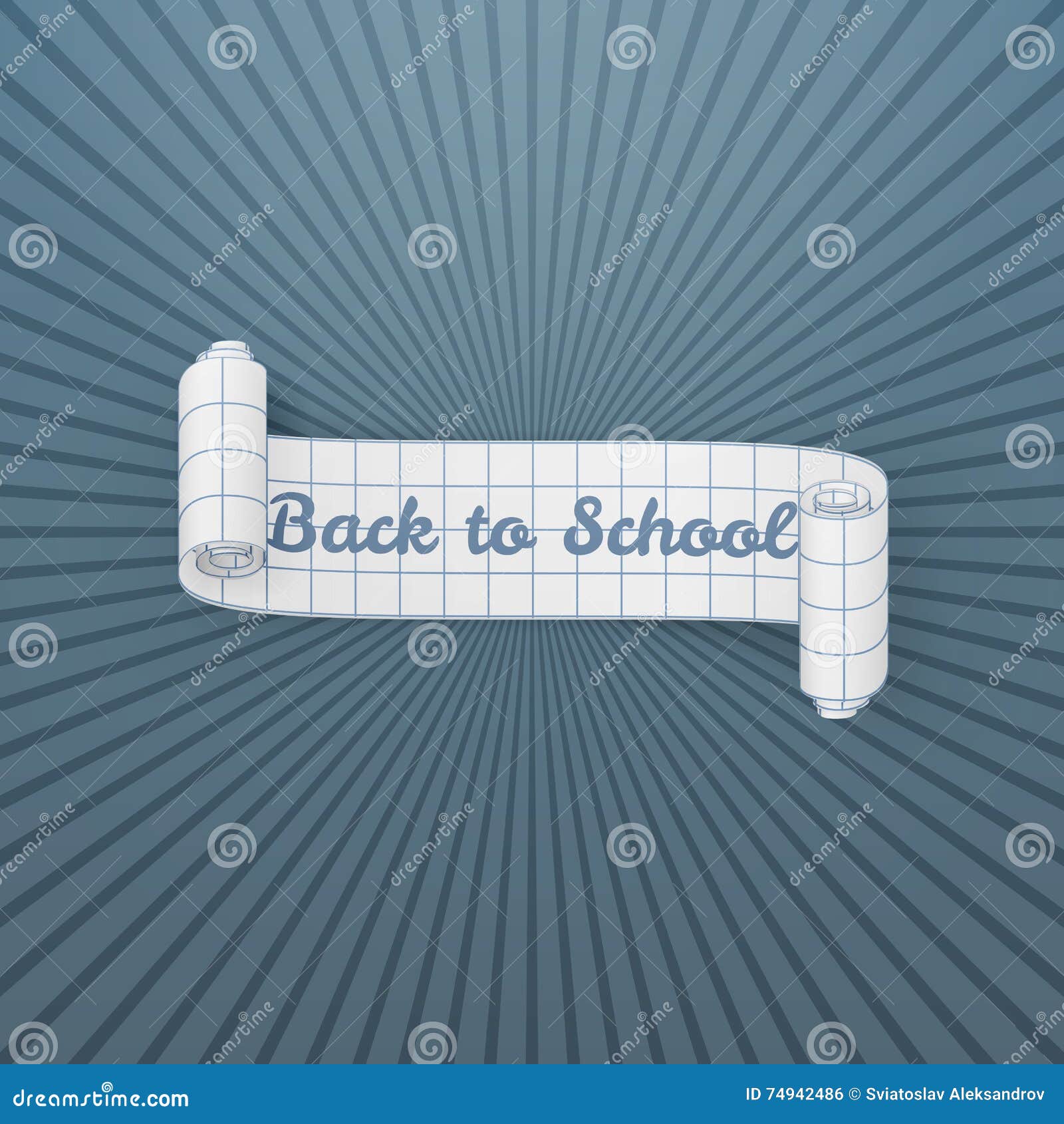 Back To School Scroll Realistic Ribbon Stock Vector - Illustration of ...