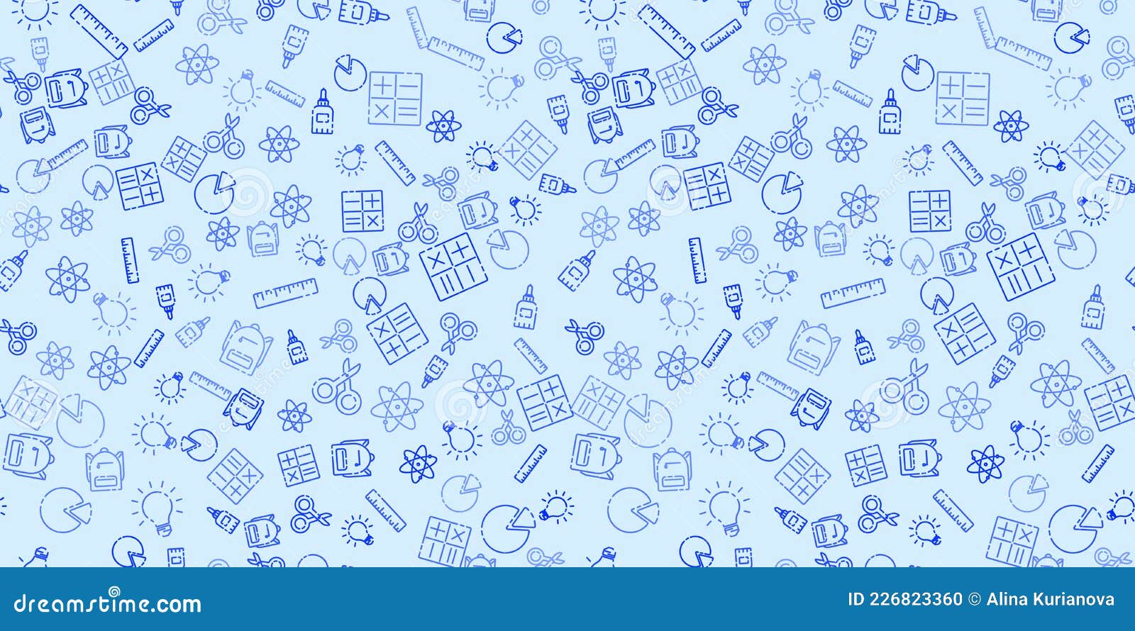 Back To School Seamless Pattern. Learning Concept. Background with ...