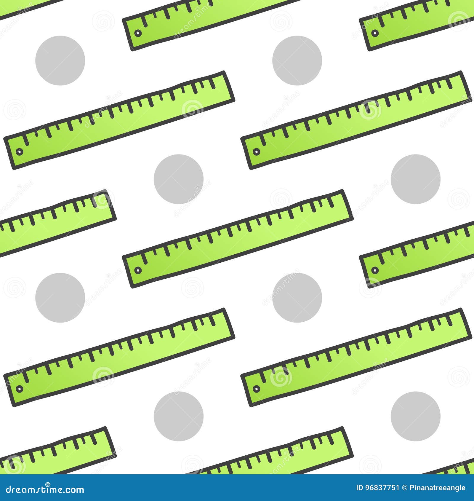 Back To School Seamless Pattern, Ruler Stock Illustration ...