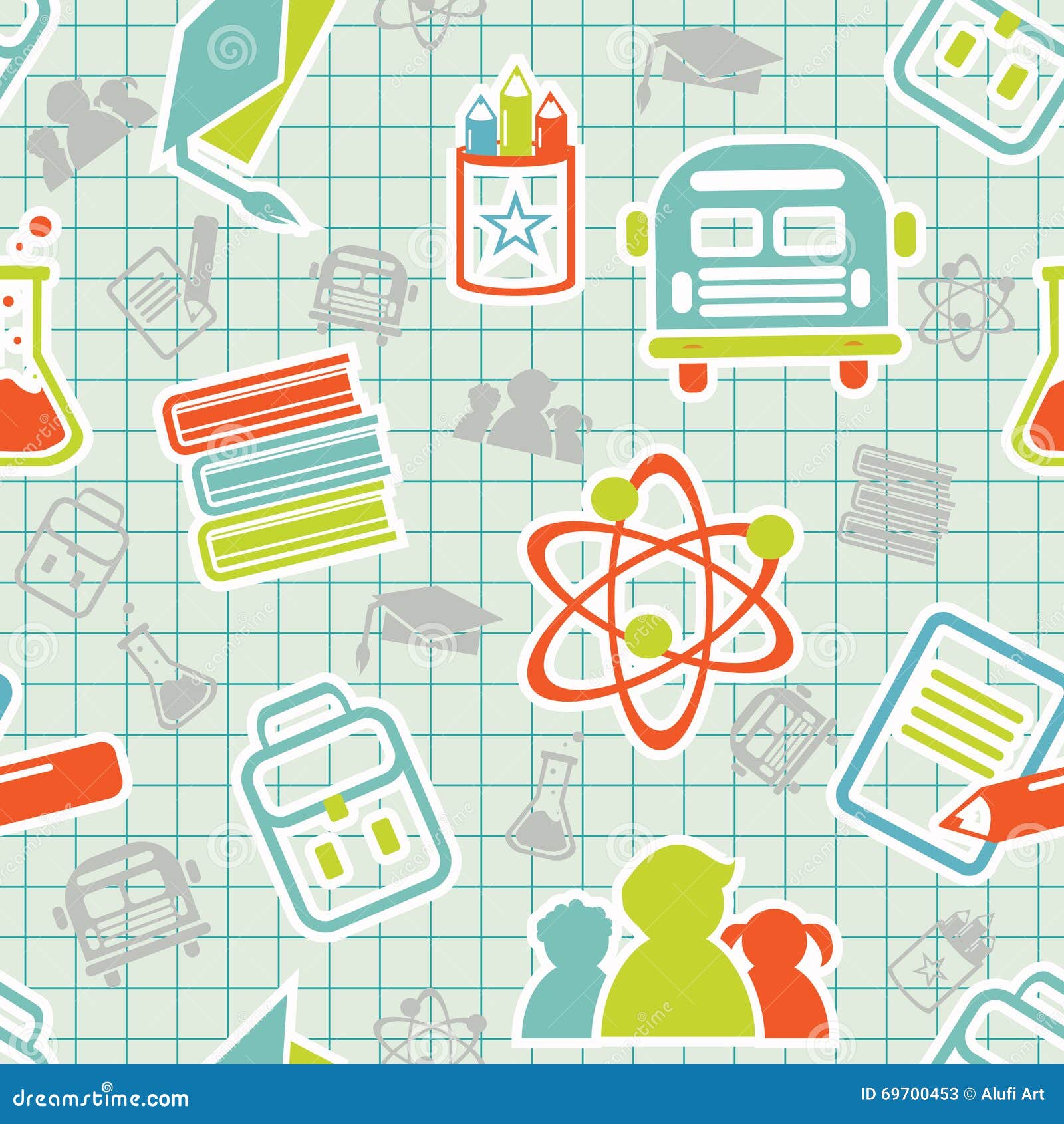 Back To School Seamless Pattern Stock Vector - Illustration of ...