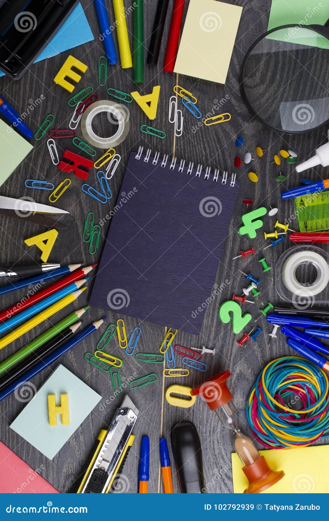 Back To School. Set of School Objects for Modern Education: Pens Stock ...