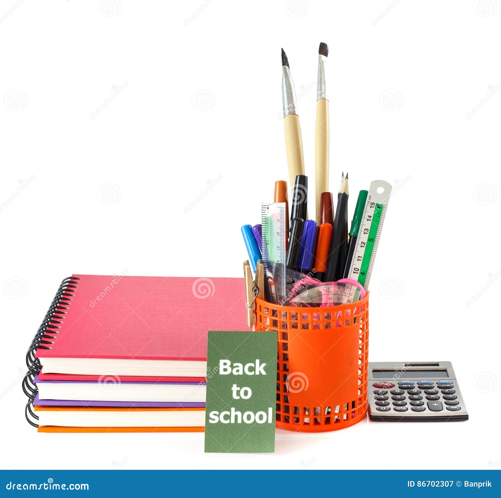 Back To School - Stationery Accessories Stock Image - Image of desk ...