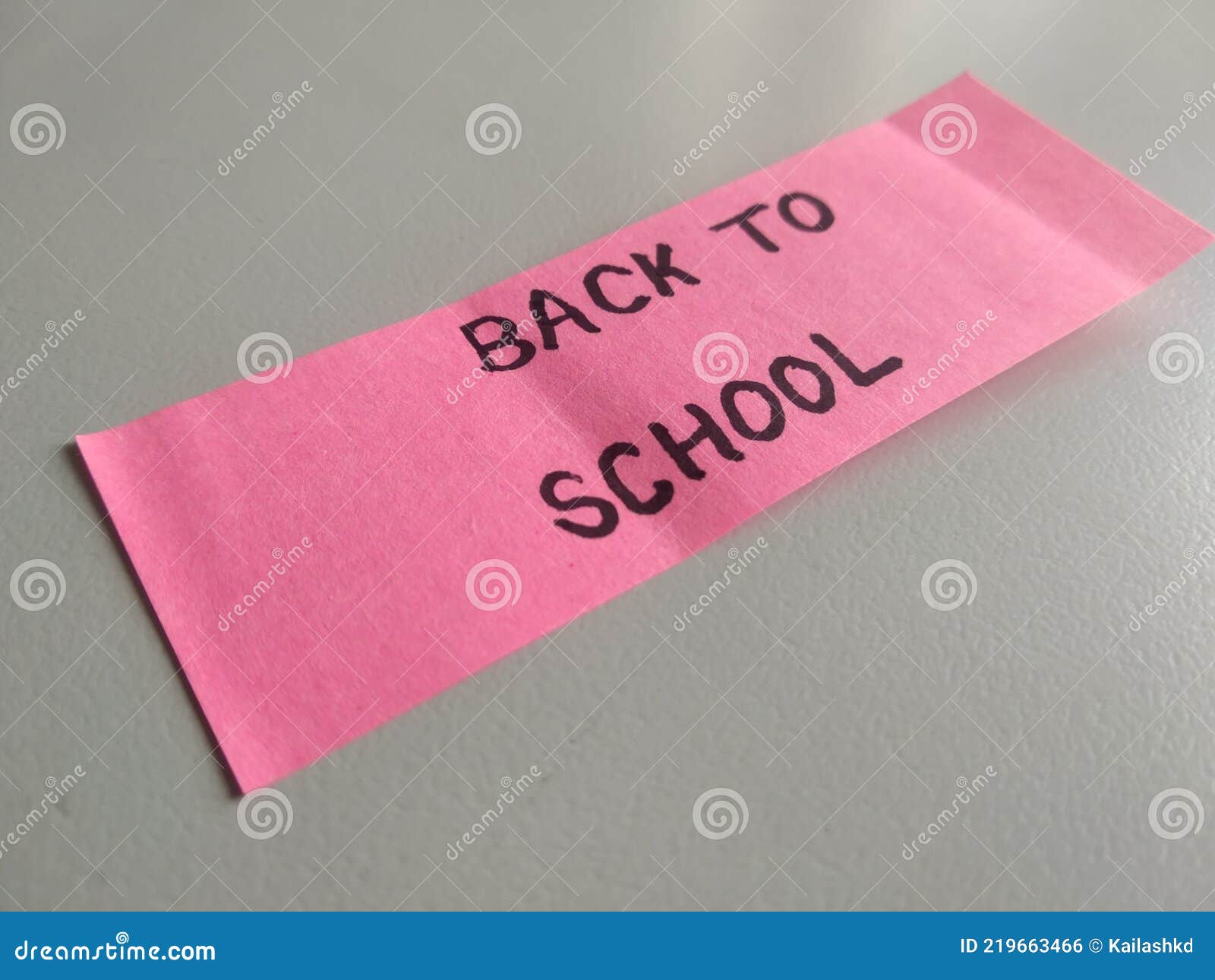 Back To School Sticky Note Isolated on White Background Stock Photo ...
